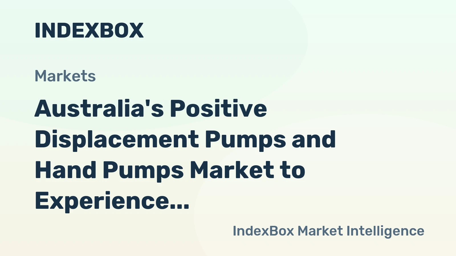 Australia's Positive Displacement Pumps and Hand Pumps Market to Experience Steady Growth with a CAGR of +2.9% from 2024 to 2035