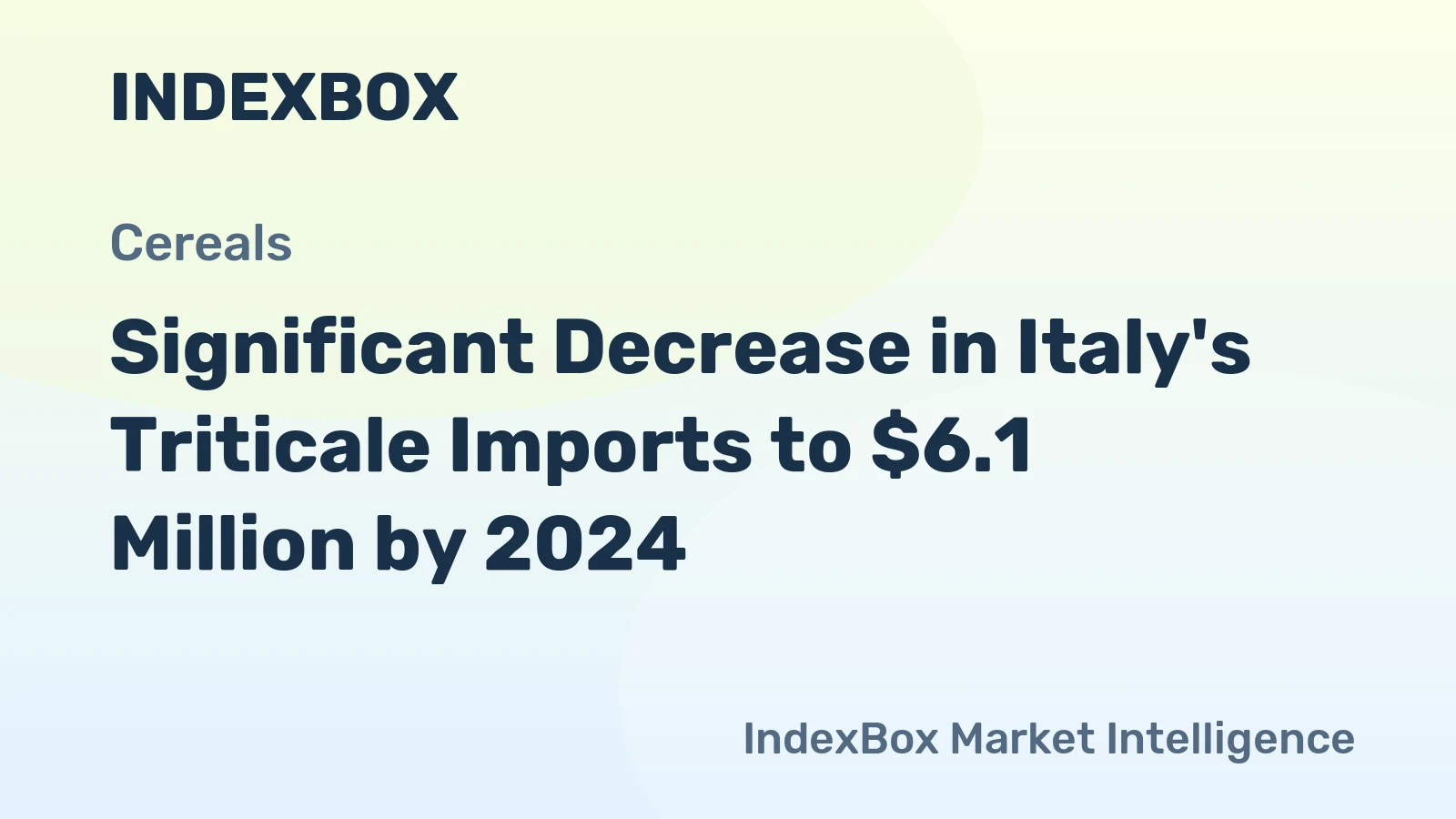 Significant Decrease in Italy's Triticale Imports to $6.1 Million by 2024