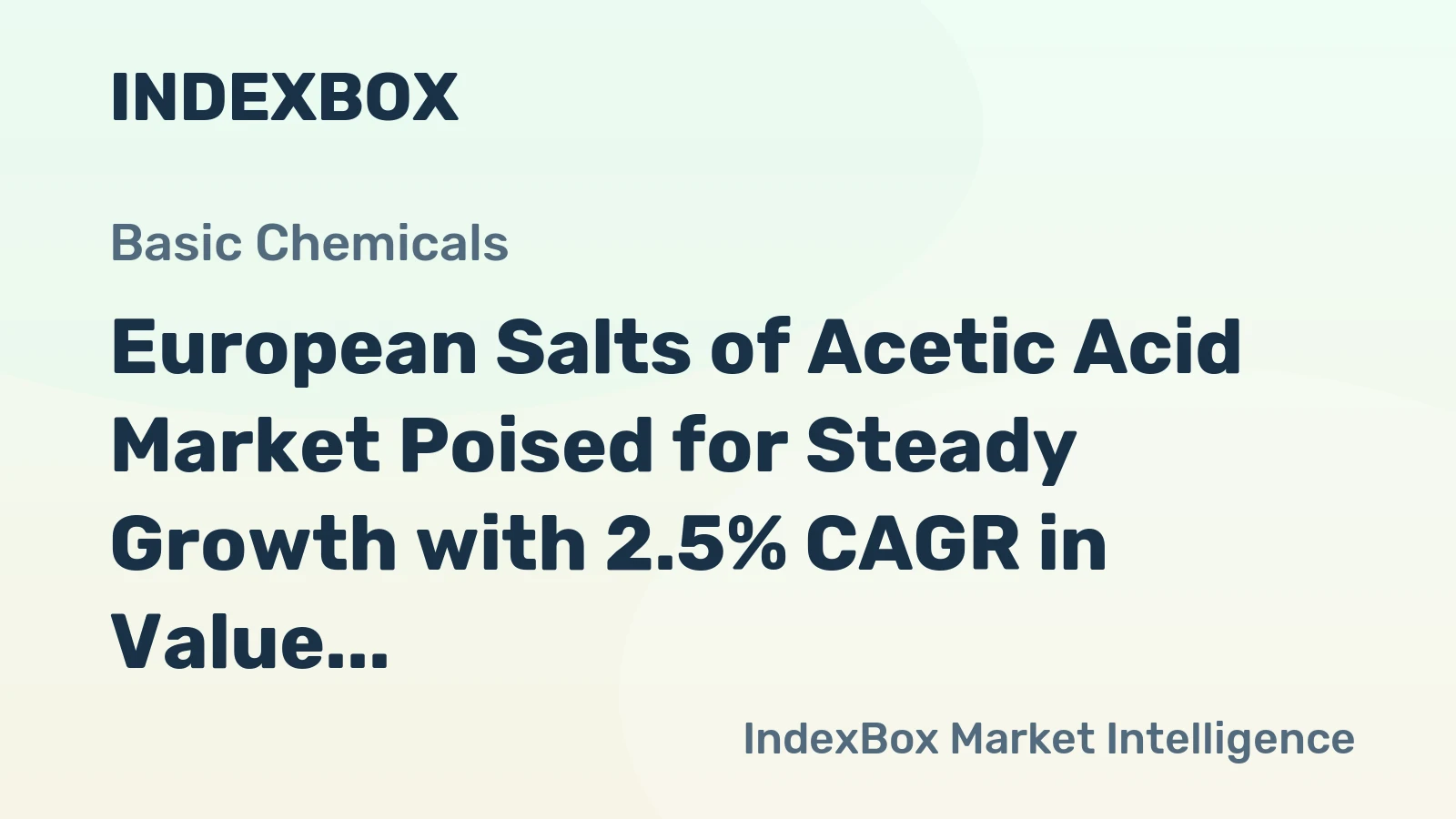 European Salts of Acetic Acid Market Poised for Steady Growth with 2.5% CAGR in Value