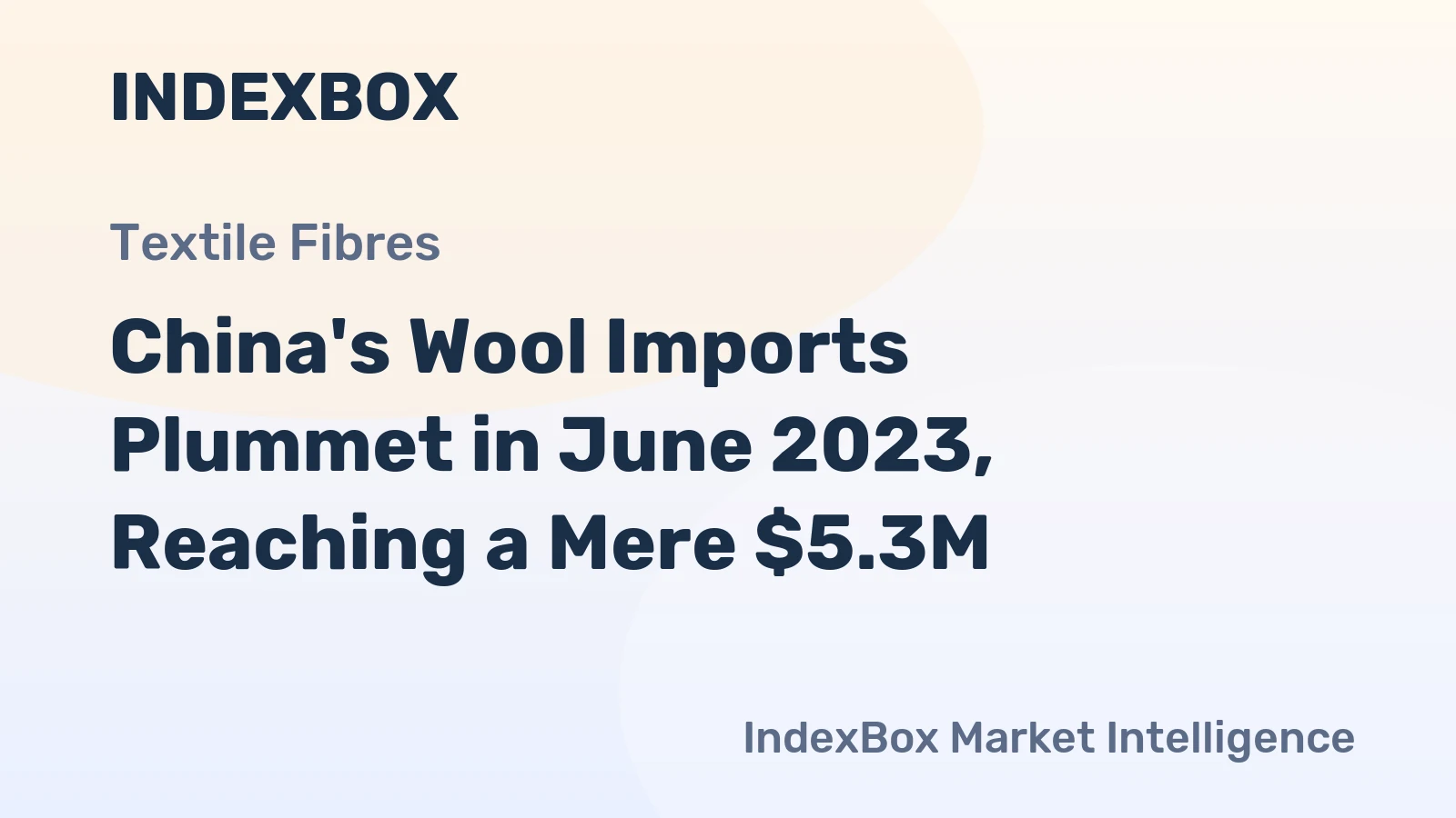 China's Wool Imports Plummet in June 2023, Reaching a Mere $5.3M.
