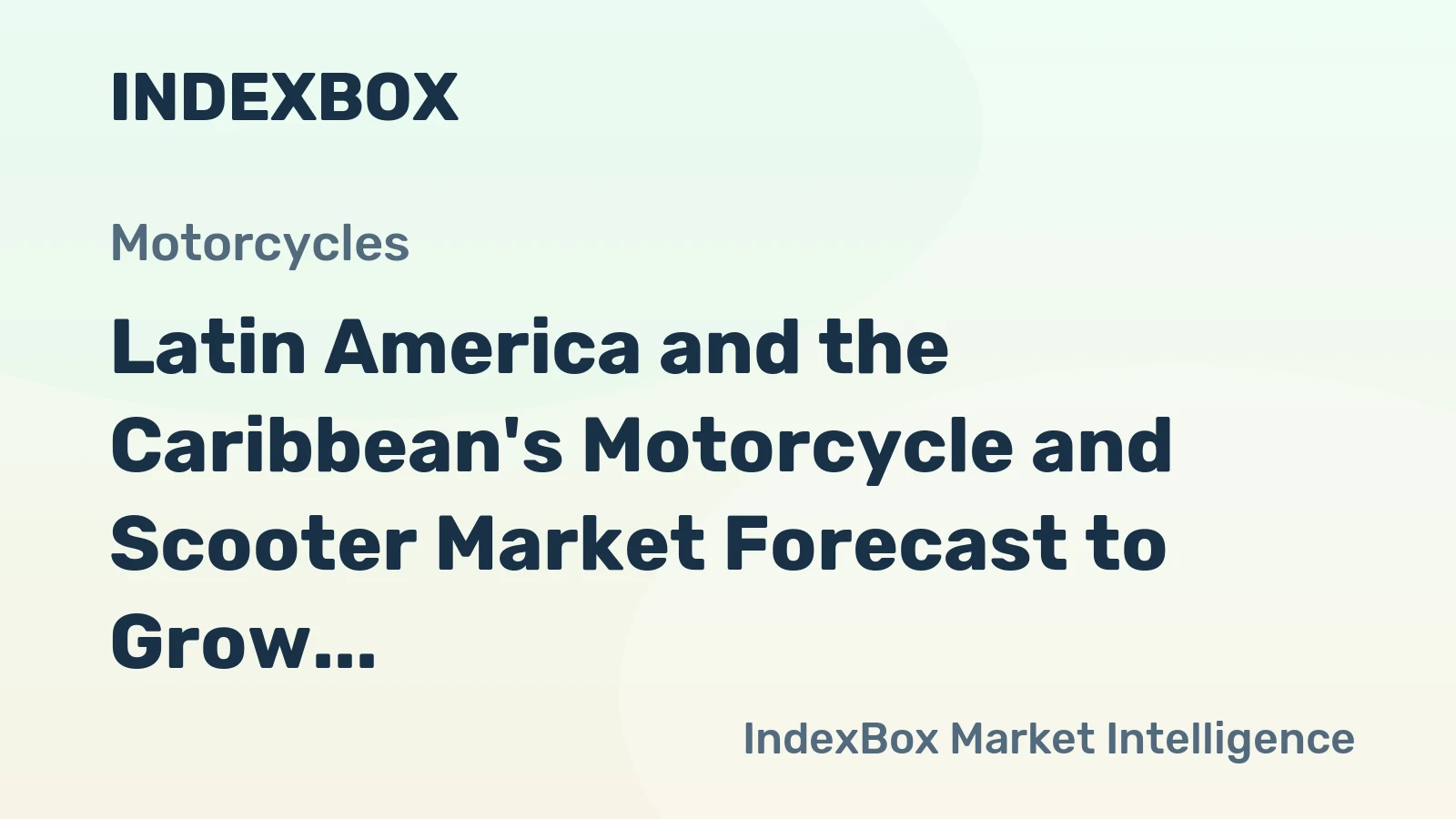 Latin America and the Caribbean's Motorcycle and Scooter Market Forecast to Grow at a 0.9% CAGR