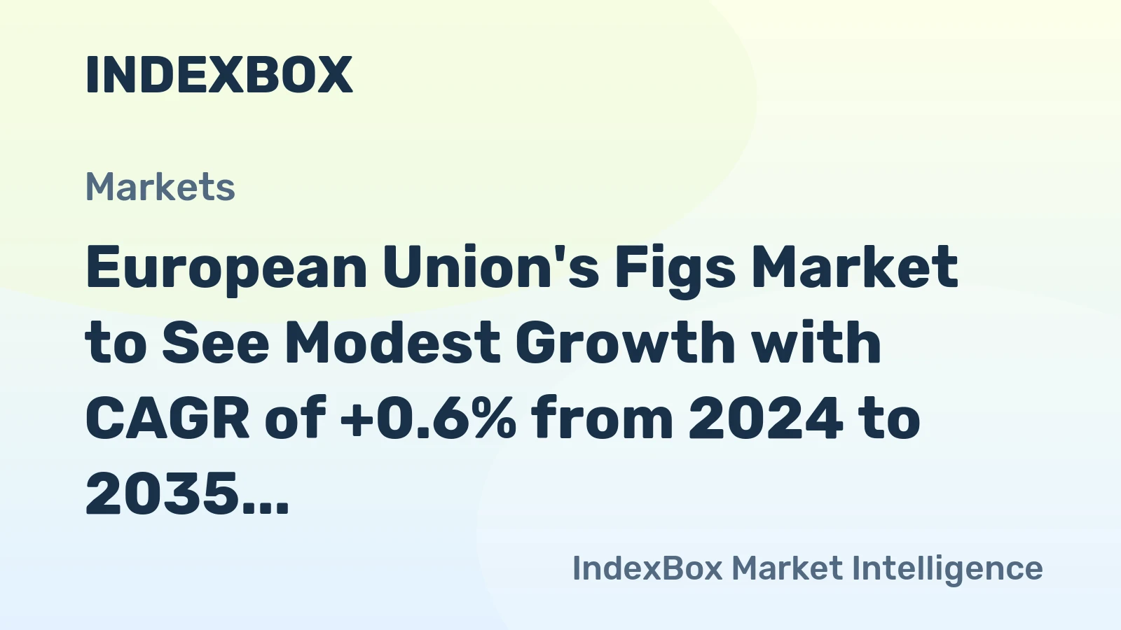 European Union's Figs Market to See Modest Growth with CAGR of +0.6% from 2024 to 2035