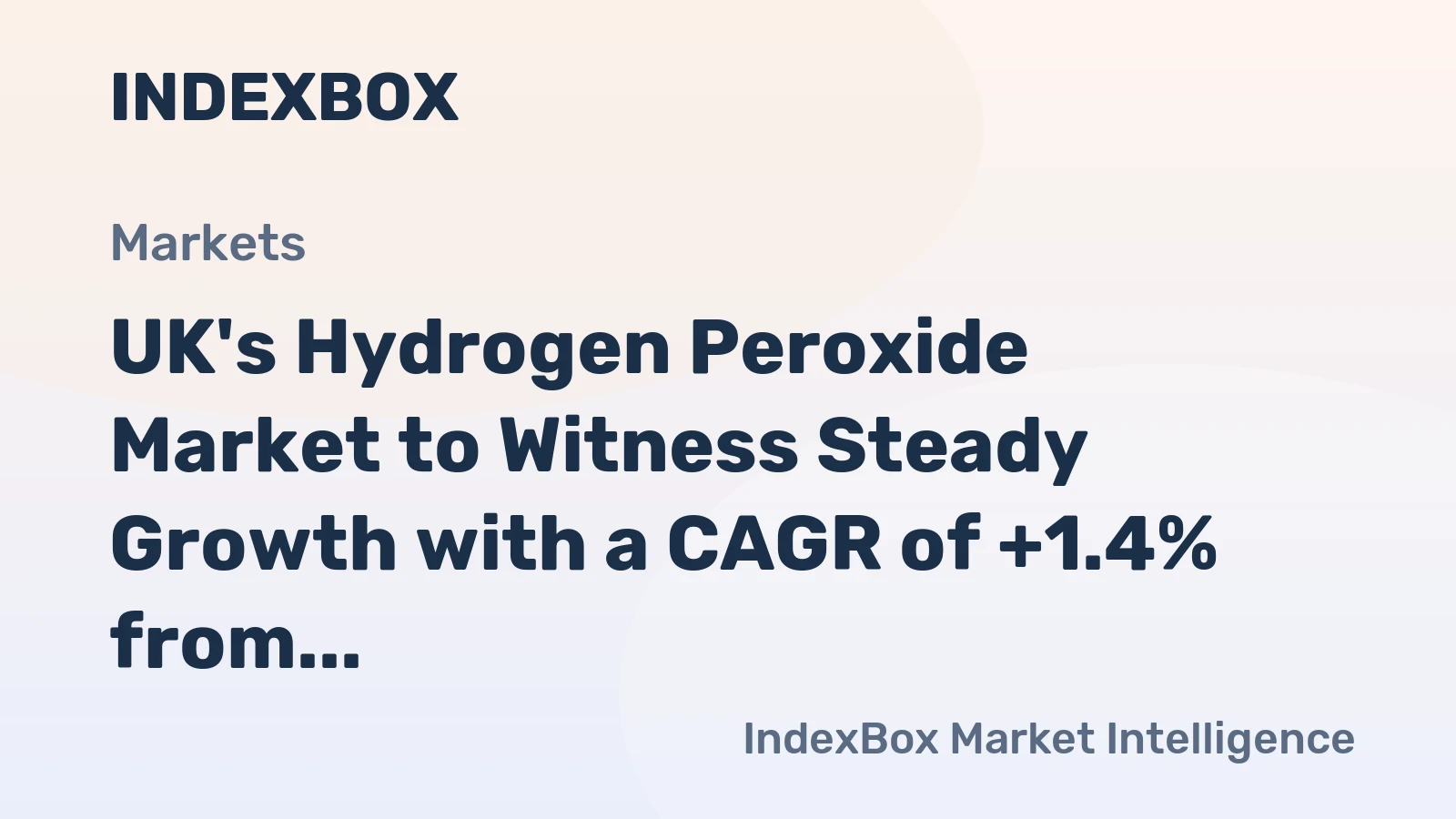 UK's Hydrogen Peroxide Market to Witness Steady Growth with a CAGR of +1.4% from 2024 to 2035