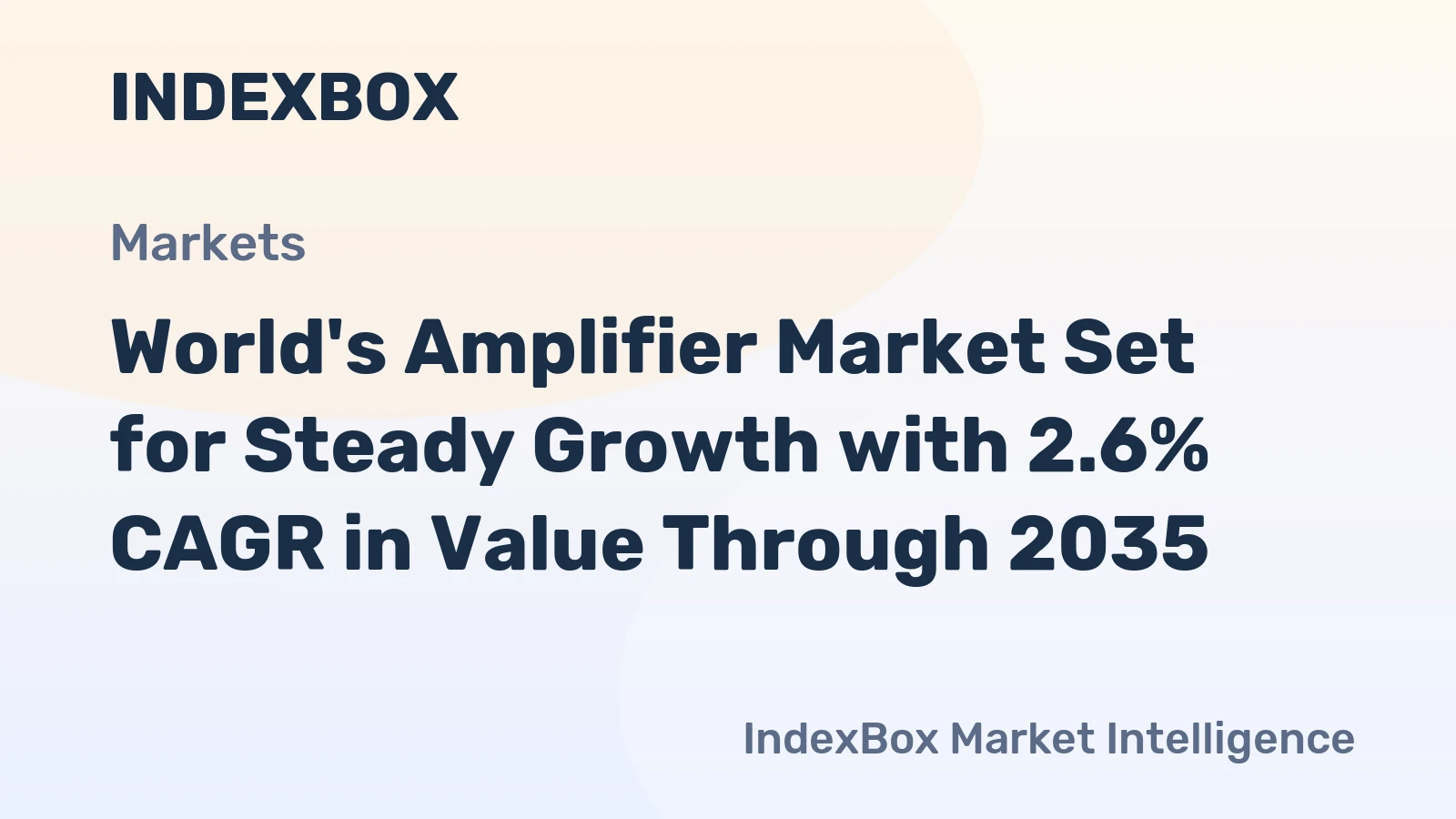 World's Amplifier Market Set for Steady Growth with 2.6% CAGR in Value Through 2035