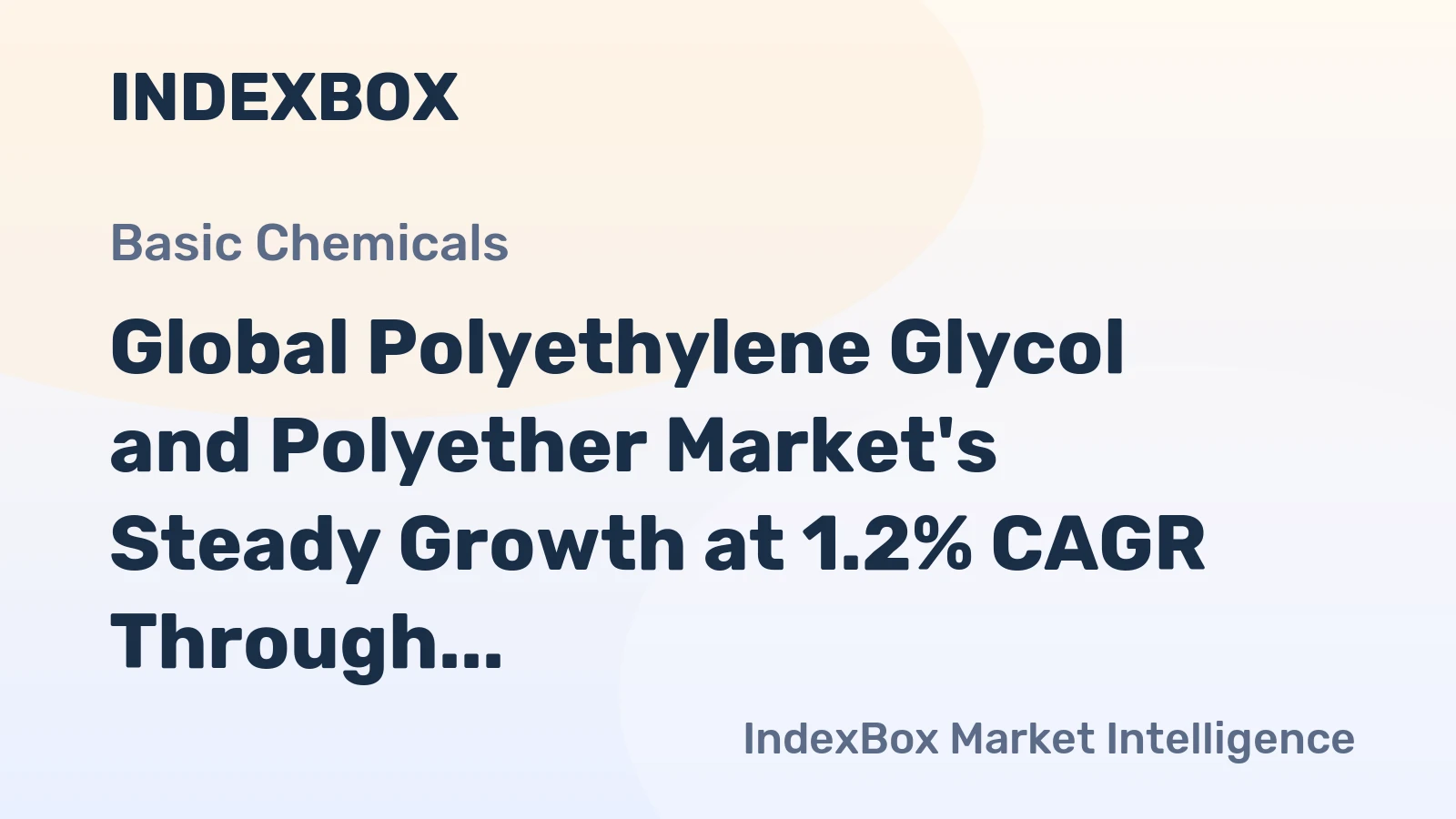 Global Polyethylene Glycol and Polyether Market's Steady Growth at 1.2% CAGR Through 2035