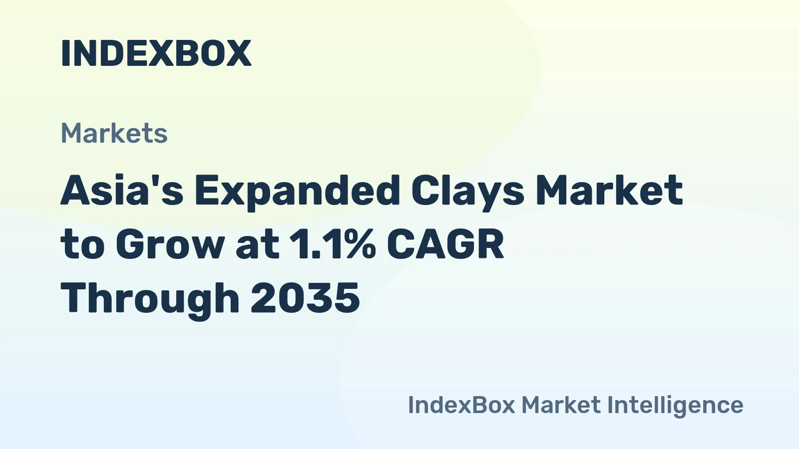 Asia's Expanded Clays Market to Grow at 1.1% CAGR Through 2035