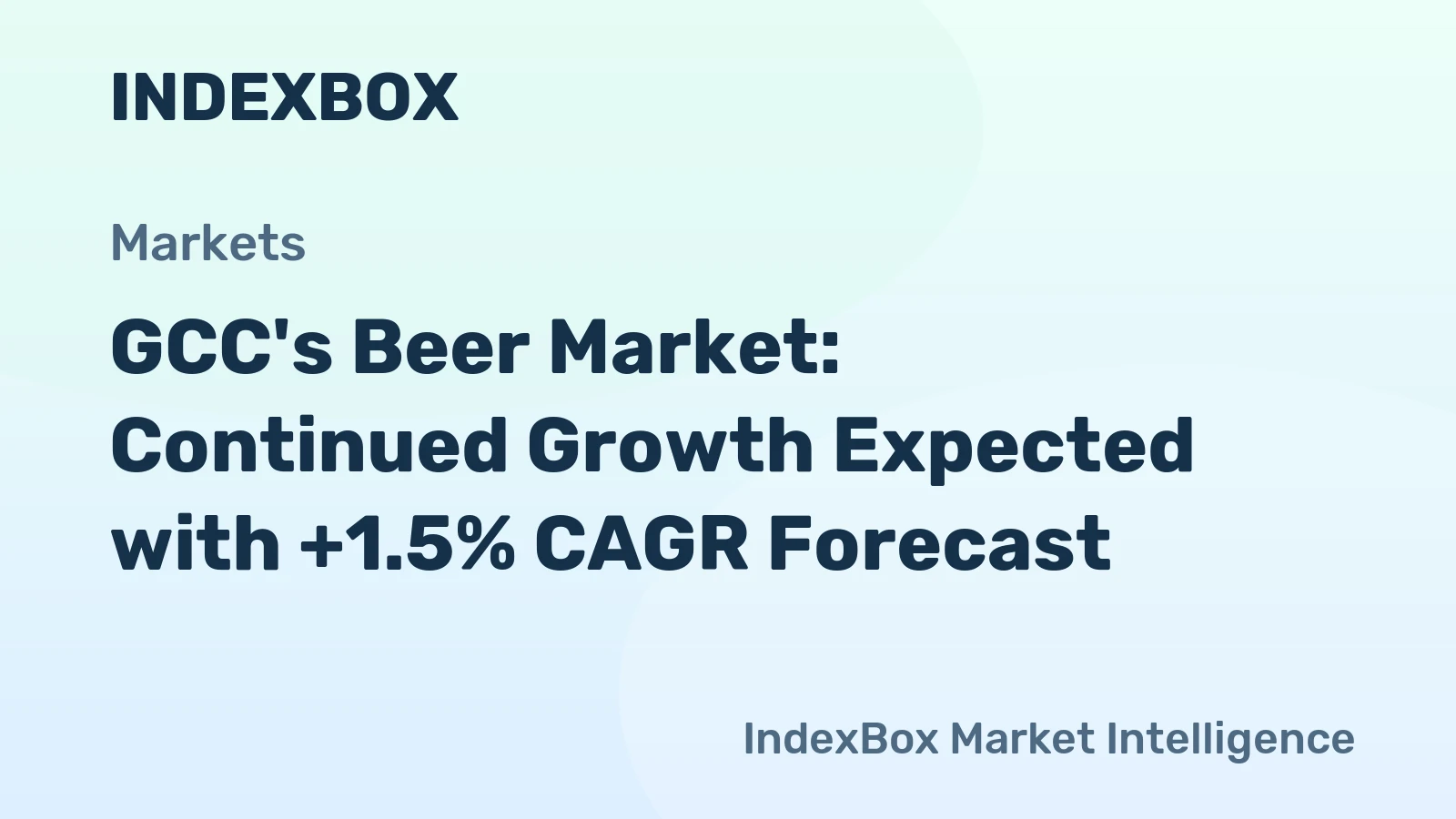 GCC's Beer Market: Continued Growth Expected with +1.5% CAGR Forecast
