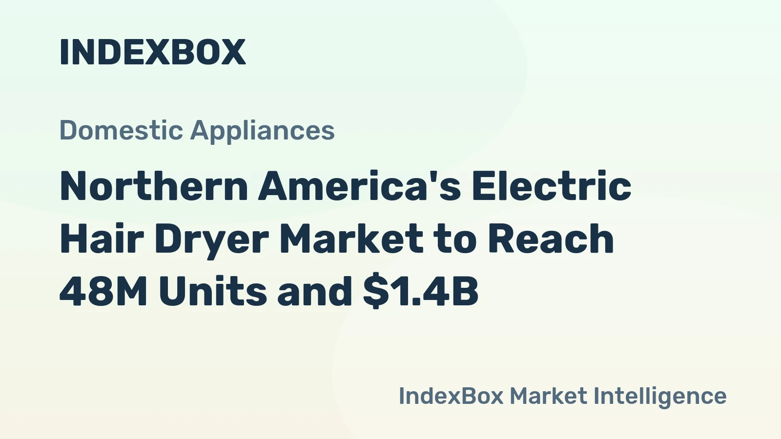 Northern America's Electric Hair Dryer Market to Reach 48M Units and $1.4B