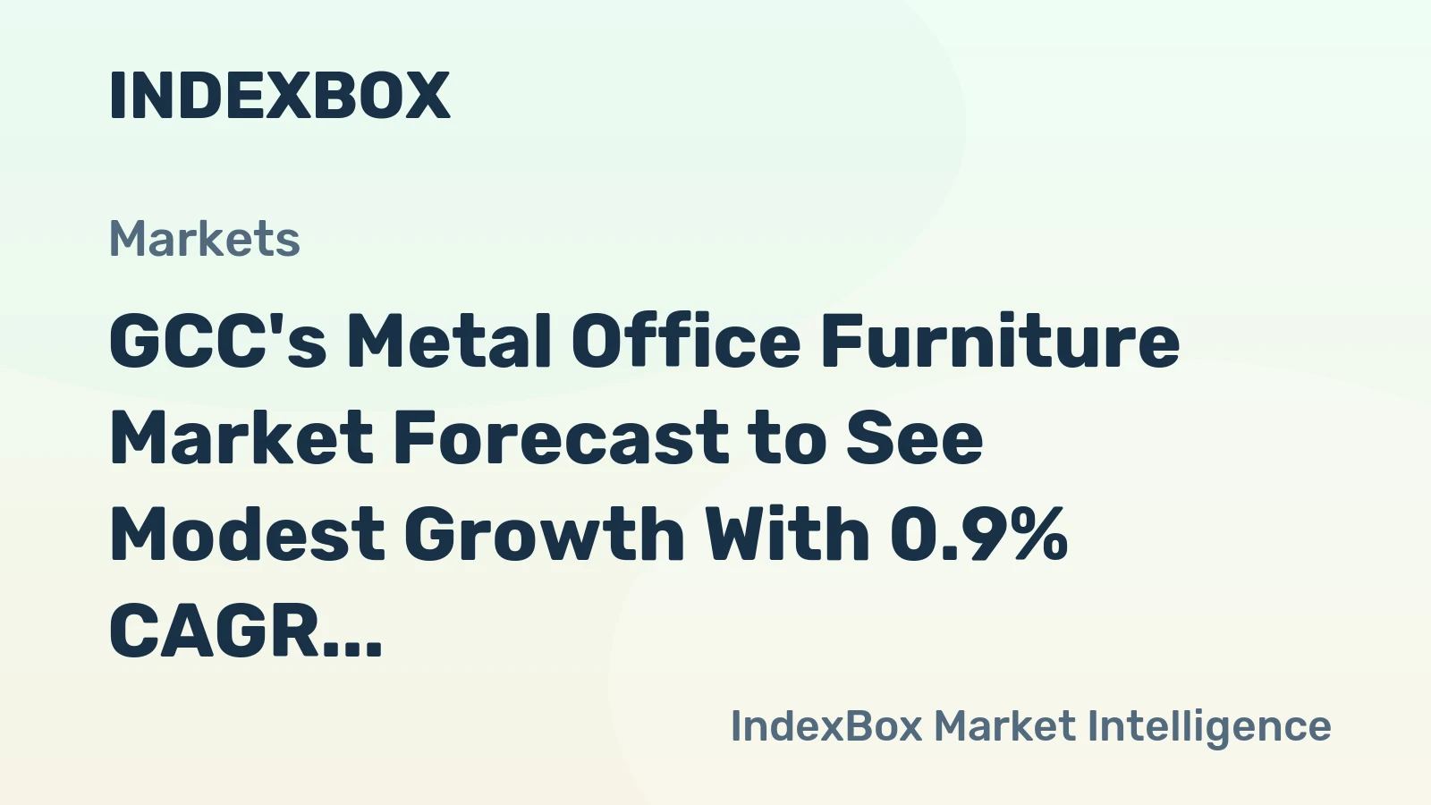 GCC's Metal Office Furniture Market Forecast to See Modest Growth With 0.9% CAGR Through 2035