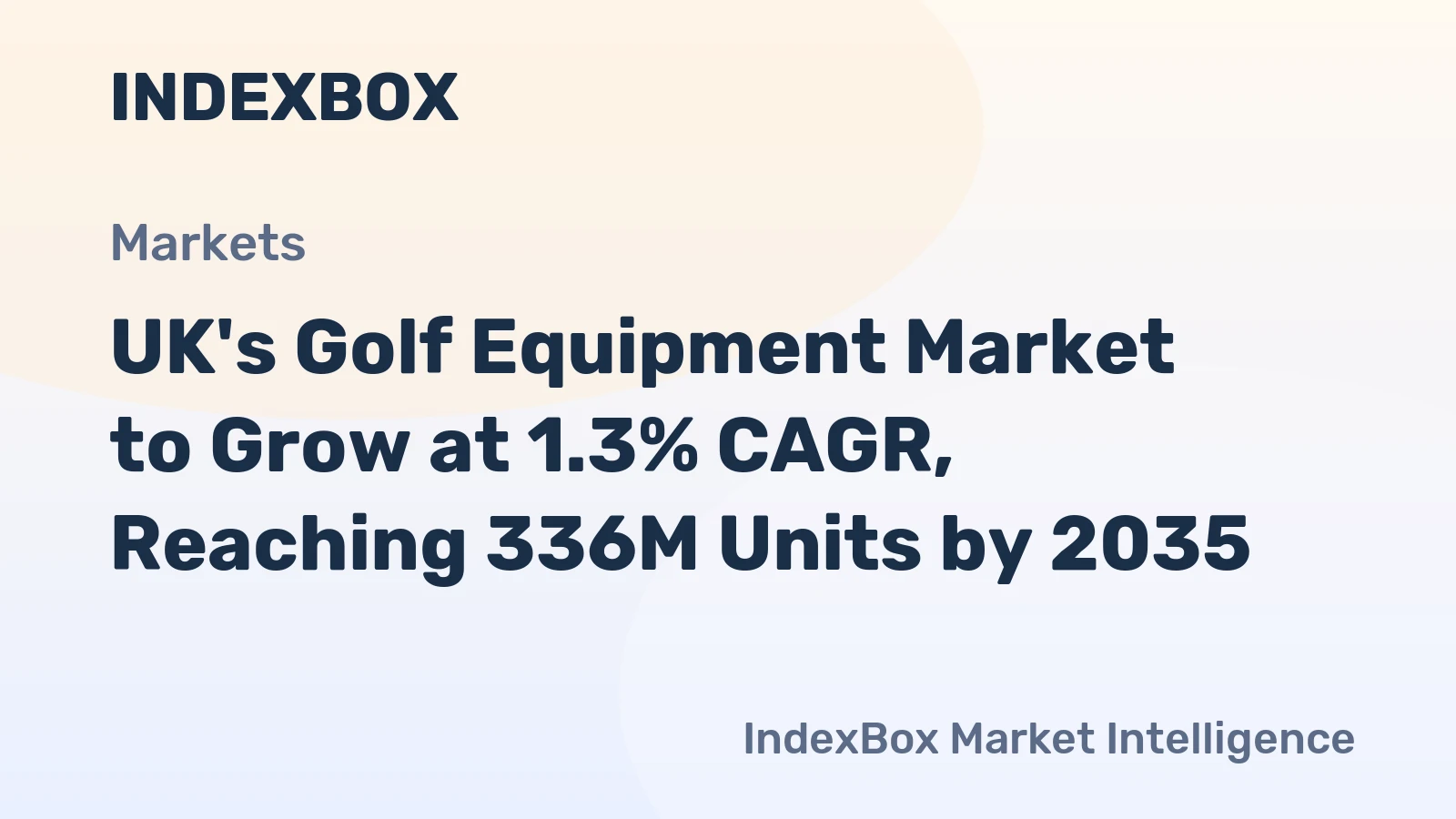 UK's Golf Equipment Market to Grow at 1.3% CAGR, Reaching 336M Units by 2035