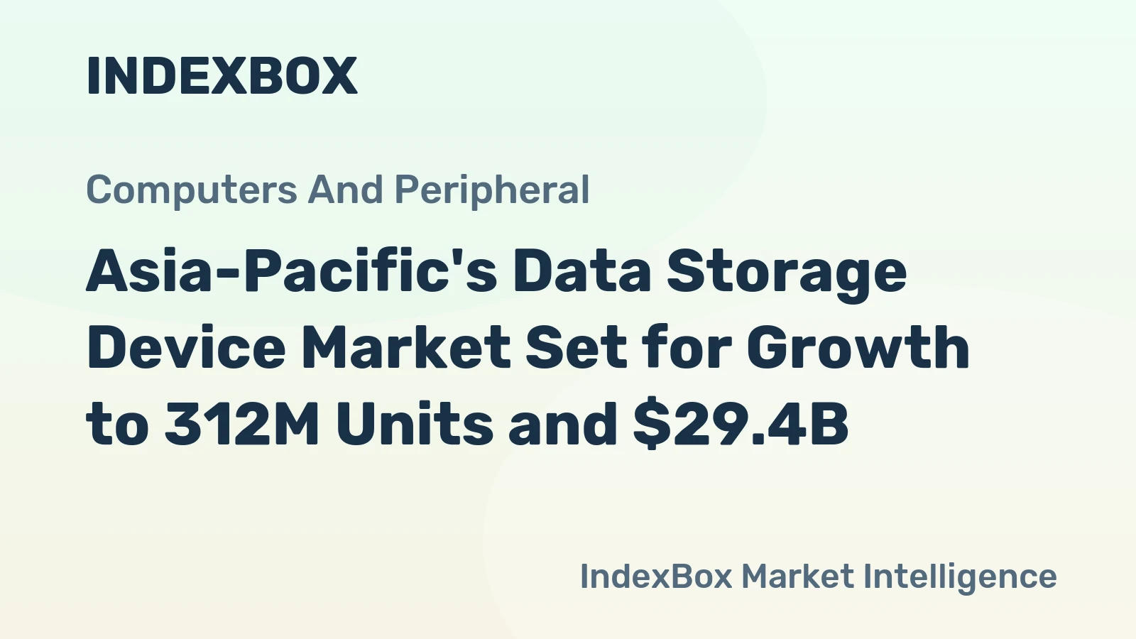 Asia-Pacific's Data Storage Device Market Set for Growth to 312M Units and $29.4B