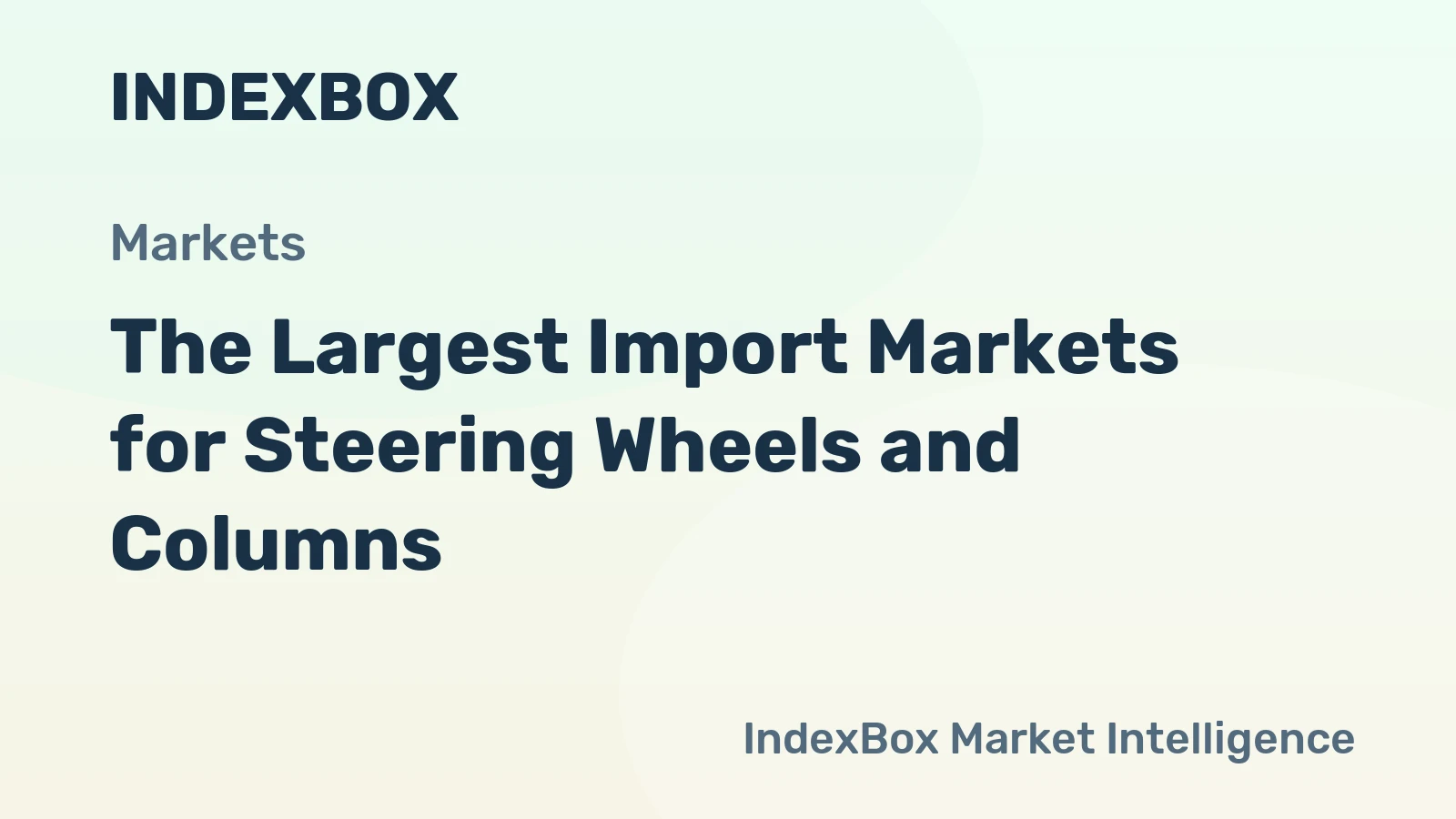 The Largest Import Markets for Steering Wheels and Columns