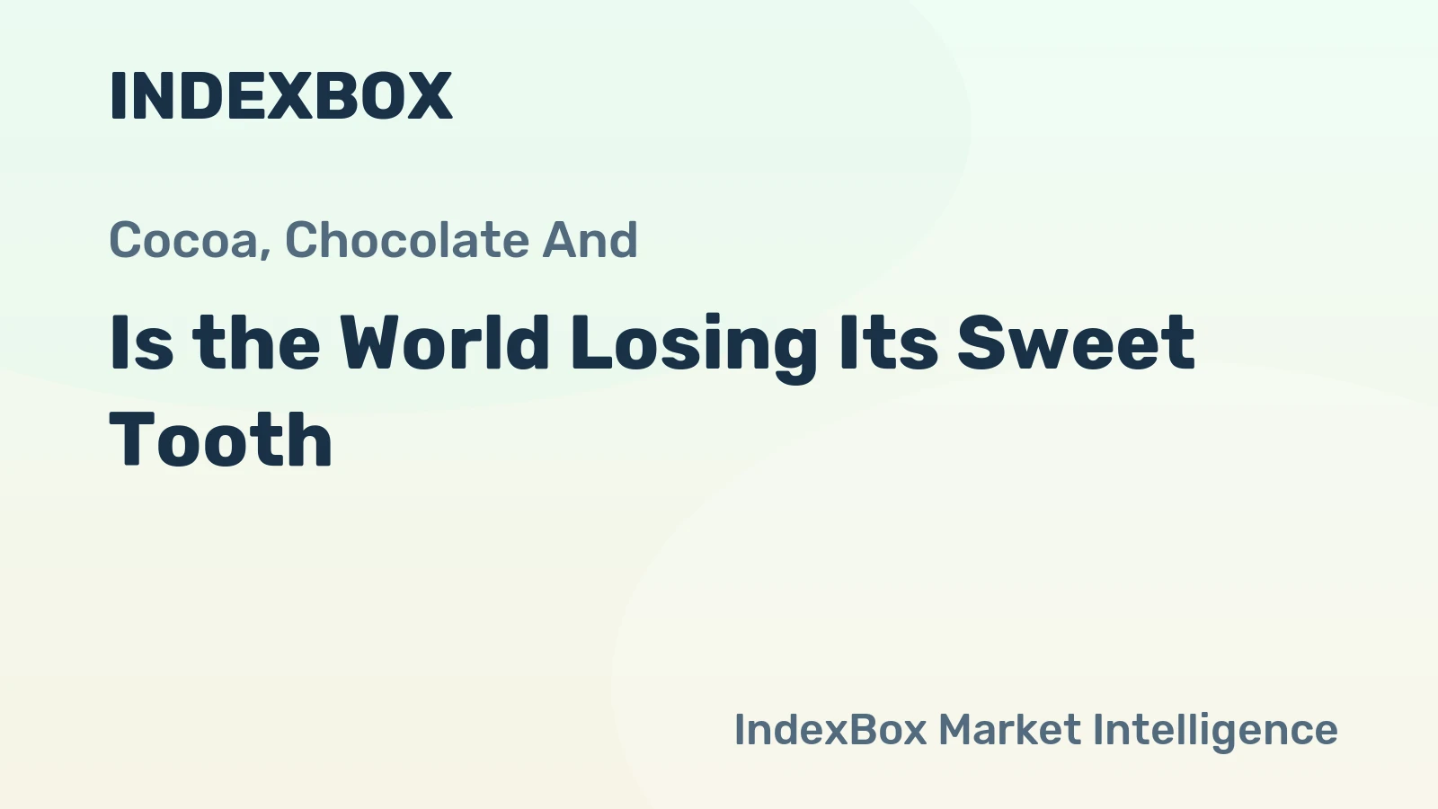 Is the World Losing Its Sweet Tooth?