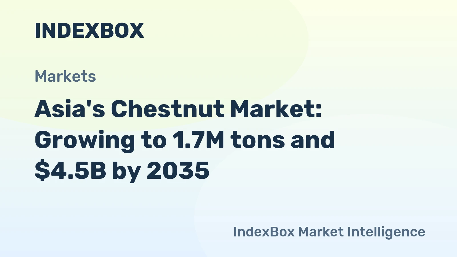 Asia's Chestnut Market: Growing to 1.7M tons and $4.5B by 2035