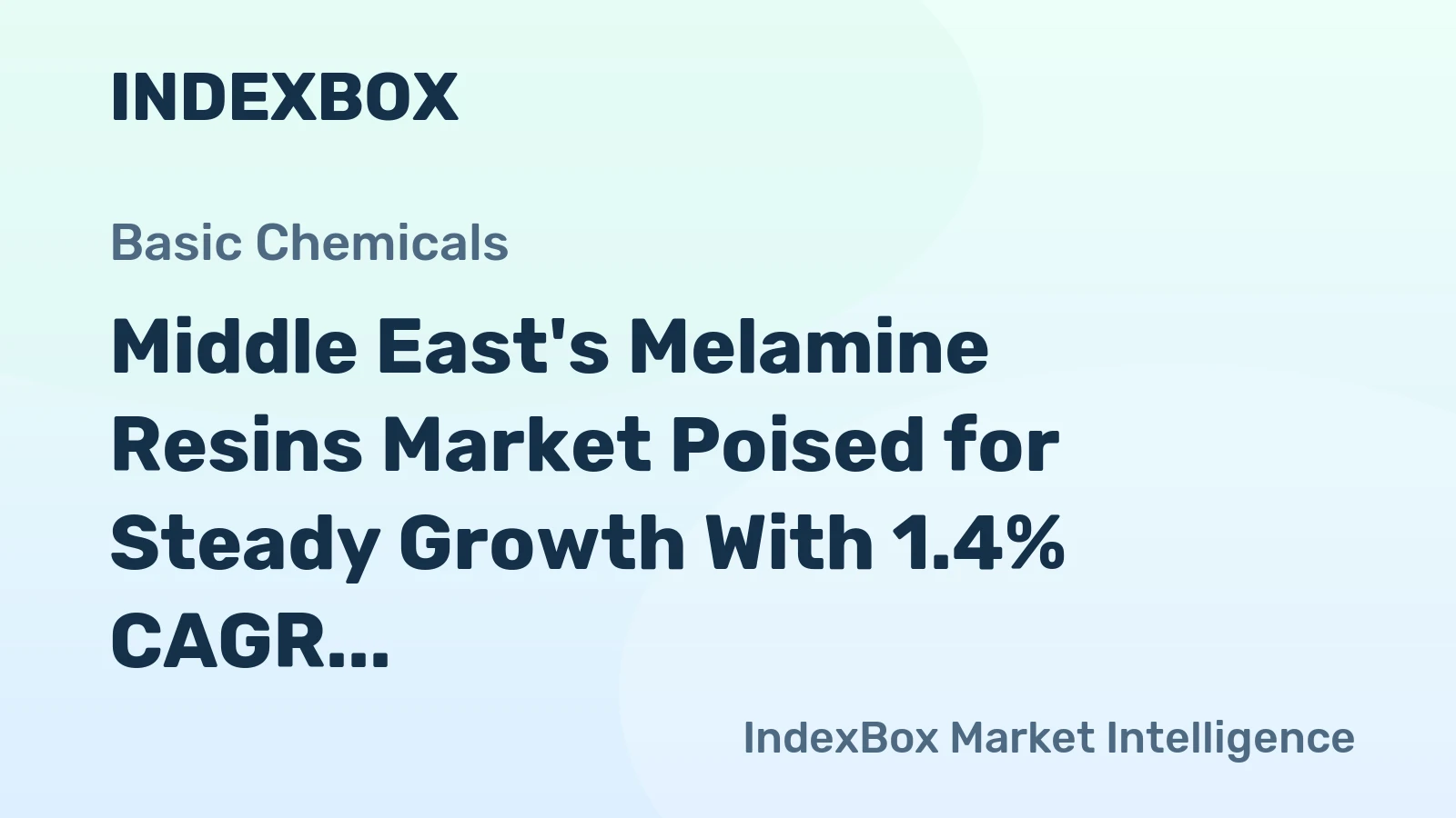 Middle East's Melamine Resins Market Poised for Steady Growth With 1.4% CAGR Through 2035