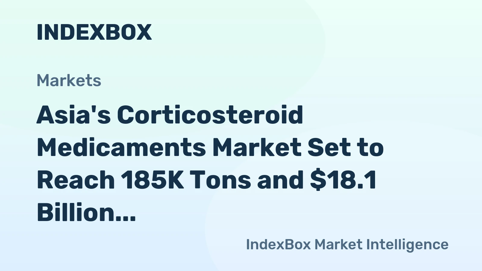 Asia's Corticosteroid Medicaments Market Set to Reach 185K Tons and $18.1 Billion by 2035