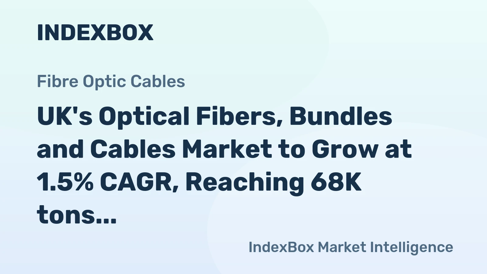UK's Optical Fibers, Bundles and Cables Market to Grow at 1.5% CAGR, Reaching 68K tons by 2035