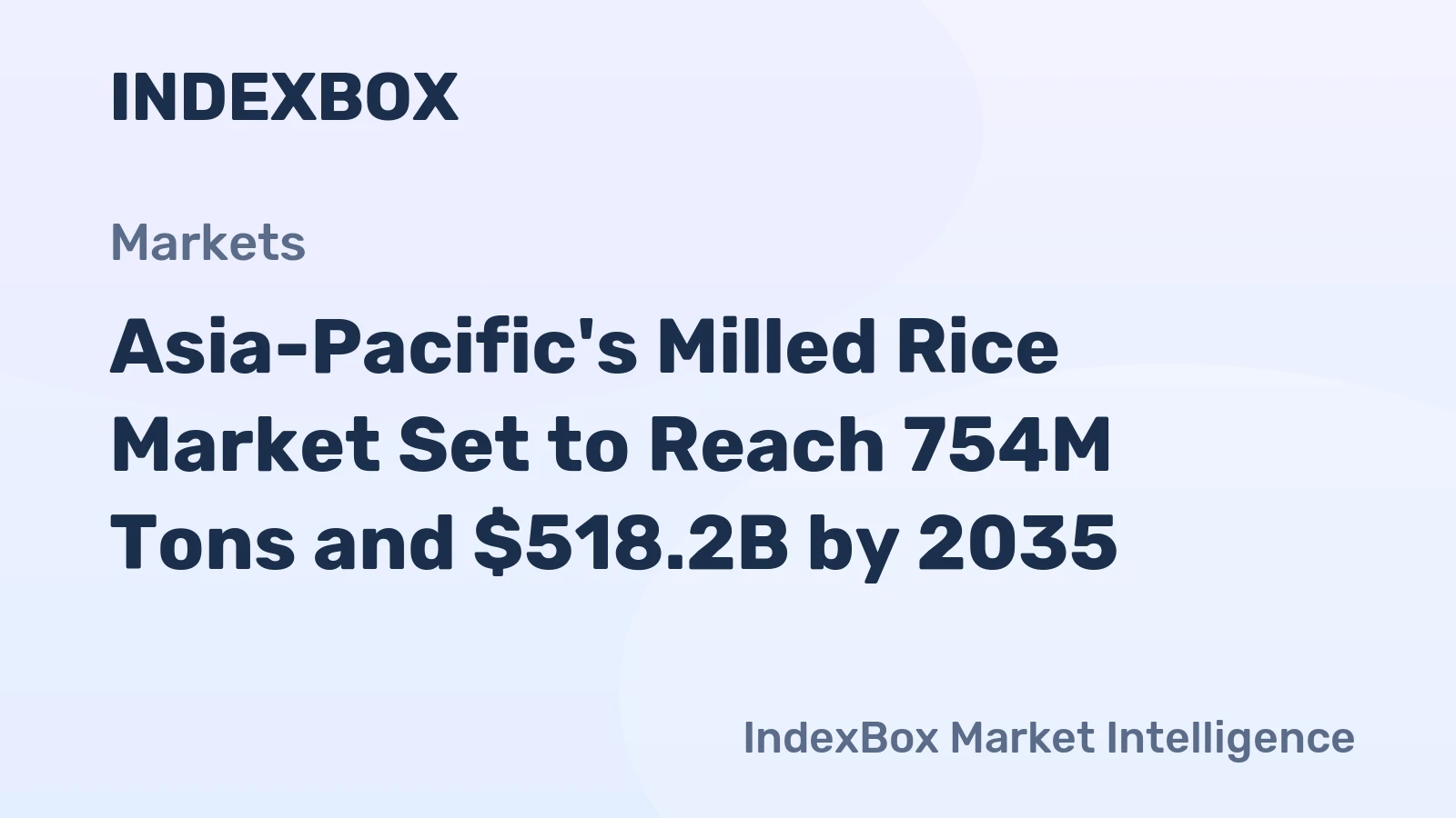 Asia-Pacific's Milled Rice Market Set to Reach 754M Tons and $518.2B by 2035