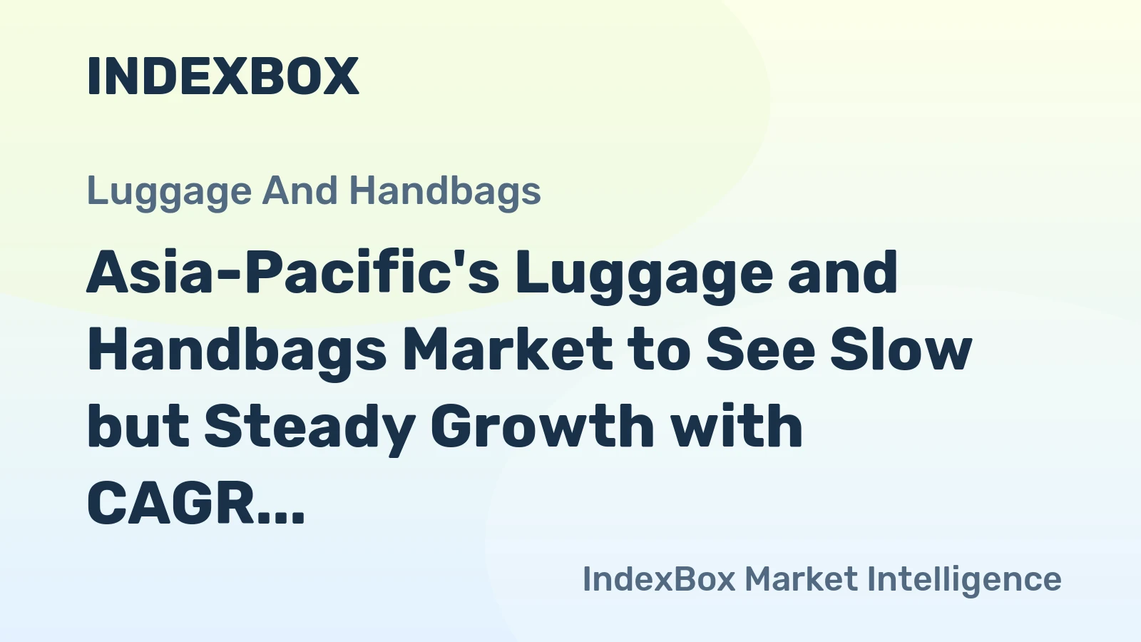 Asia-Pacific's Luggage and Handbags Market to See Slow but Steady Growth with CAGR of +0.6%