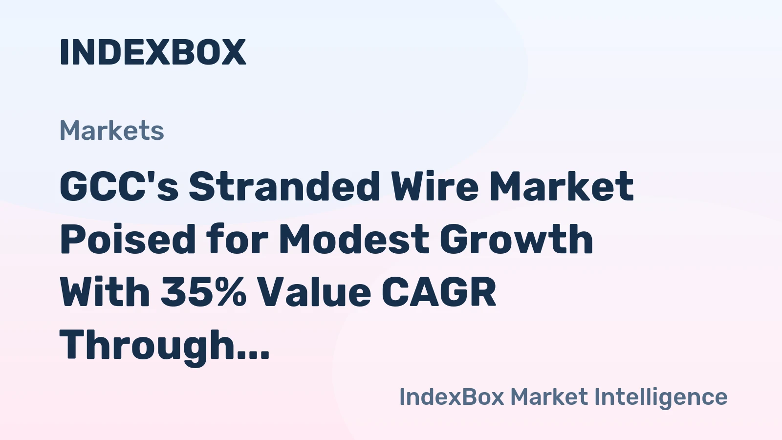 GCC's Stranded Wire Market Poised for Modest Growth With 35% Value CAGR Through 2035