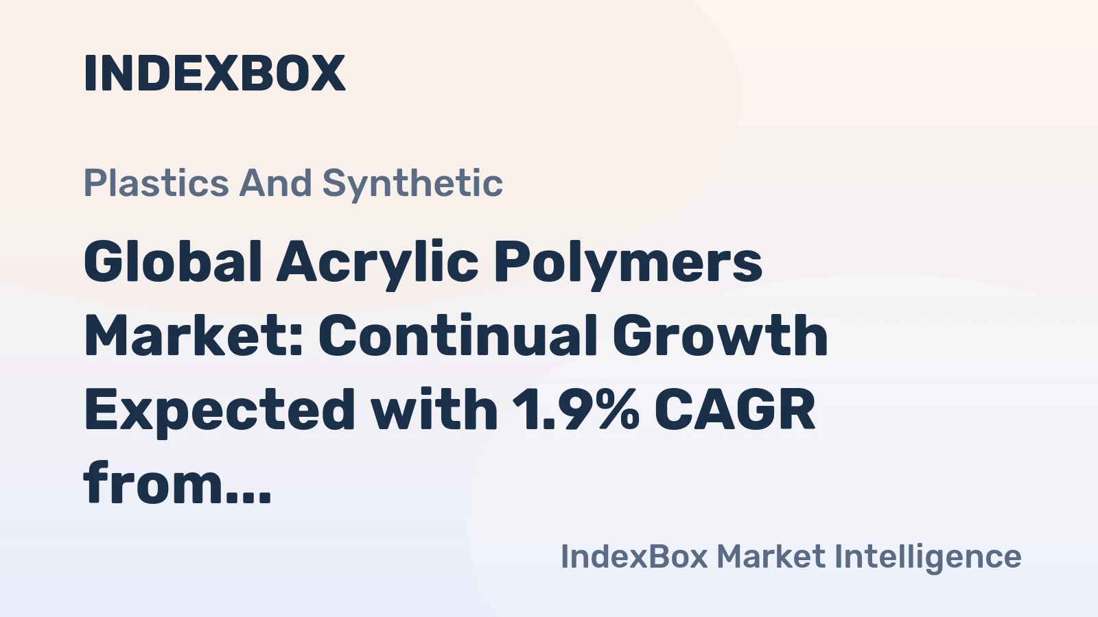 Global Acrylic Polymers Market: Continual Growth Expected with 1.9% CAGR from 2024-2035