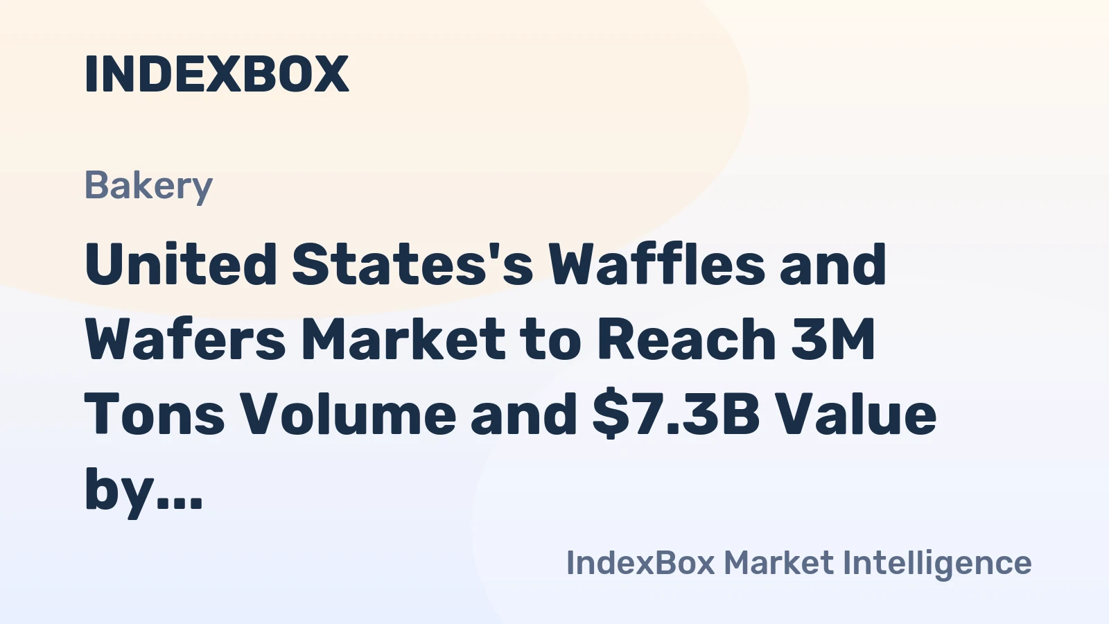 United States's Waffles and Wafers Market to Reach 3M Tons Volume and $7.3B Value by 2035