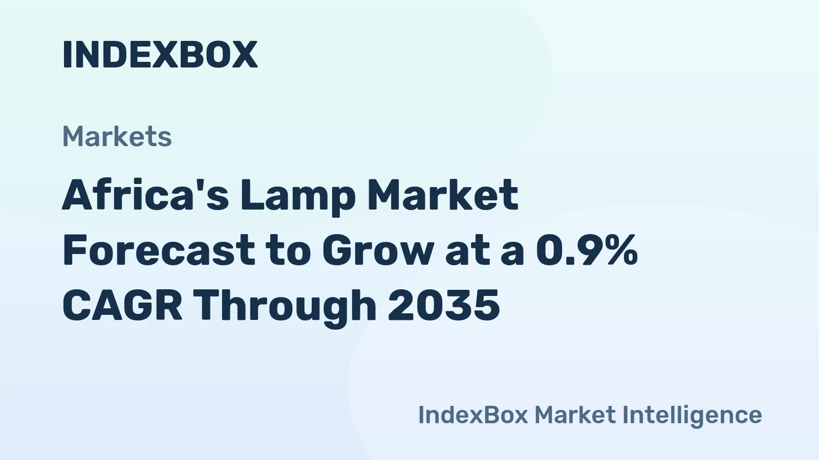 Africa's Lamp Market Forecast to Grow at a 0.9% CAGR Through 2035