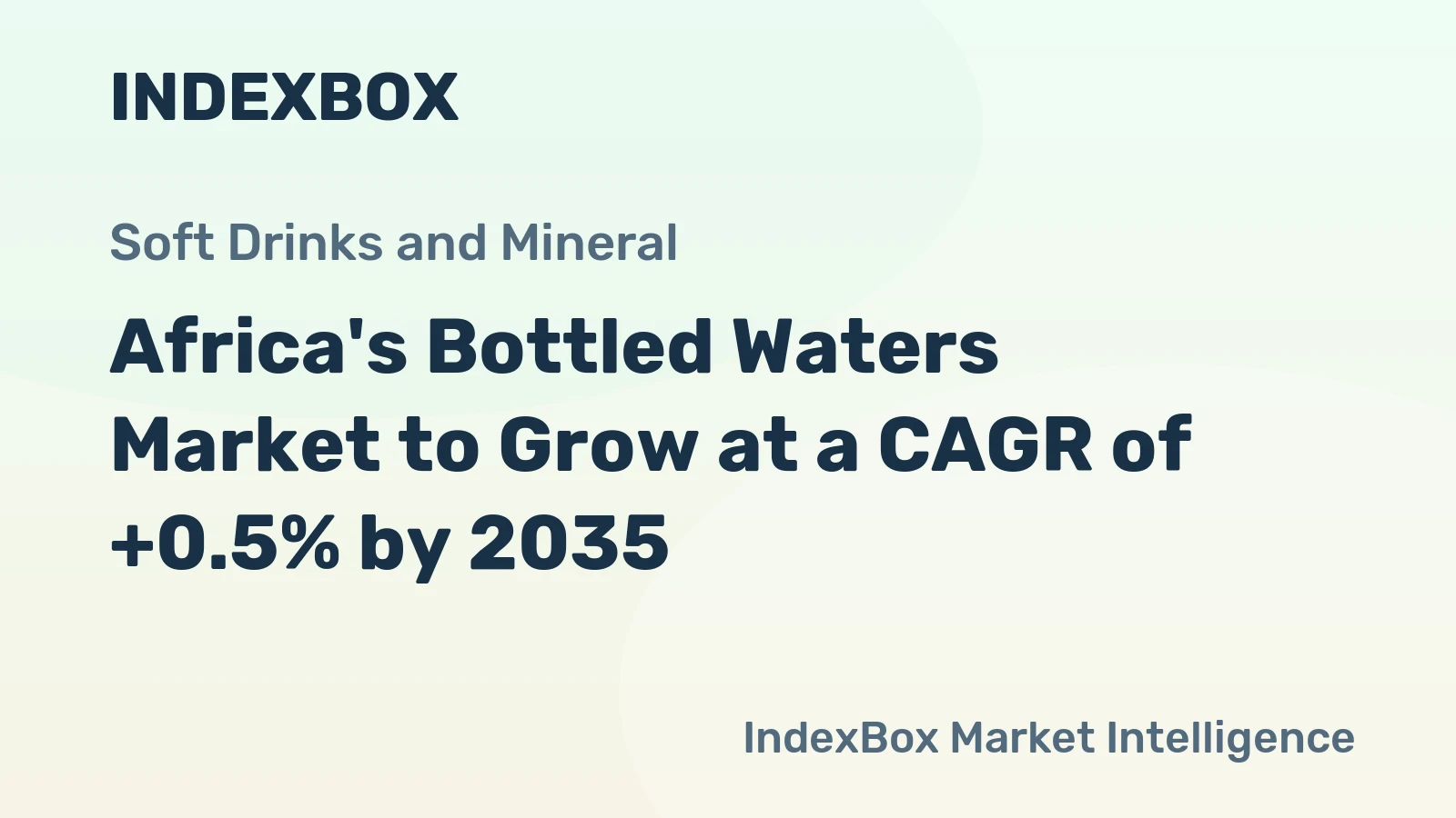 Africa's Bottled Waters Market to Grow at a CAGR of +0.5% by 2035