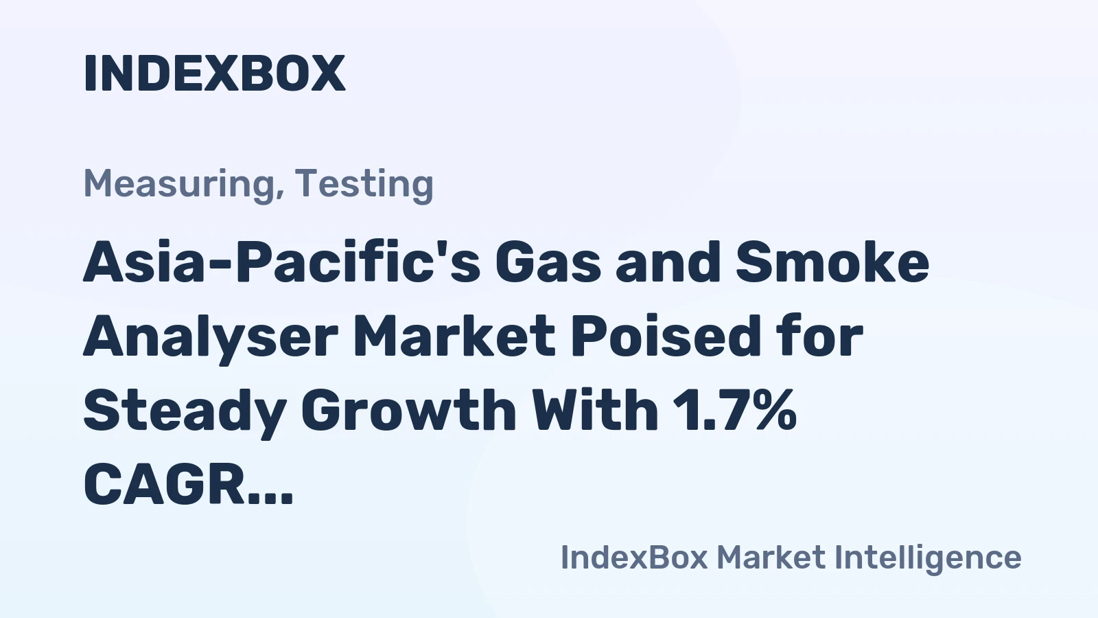 Asia-Pacific's Gas and Smoke Analyser Market Poised for Steady Growth With 1.7% CAGR Through 2035