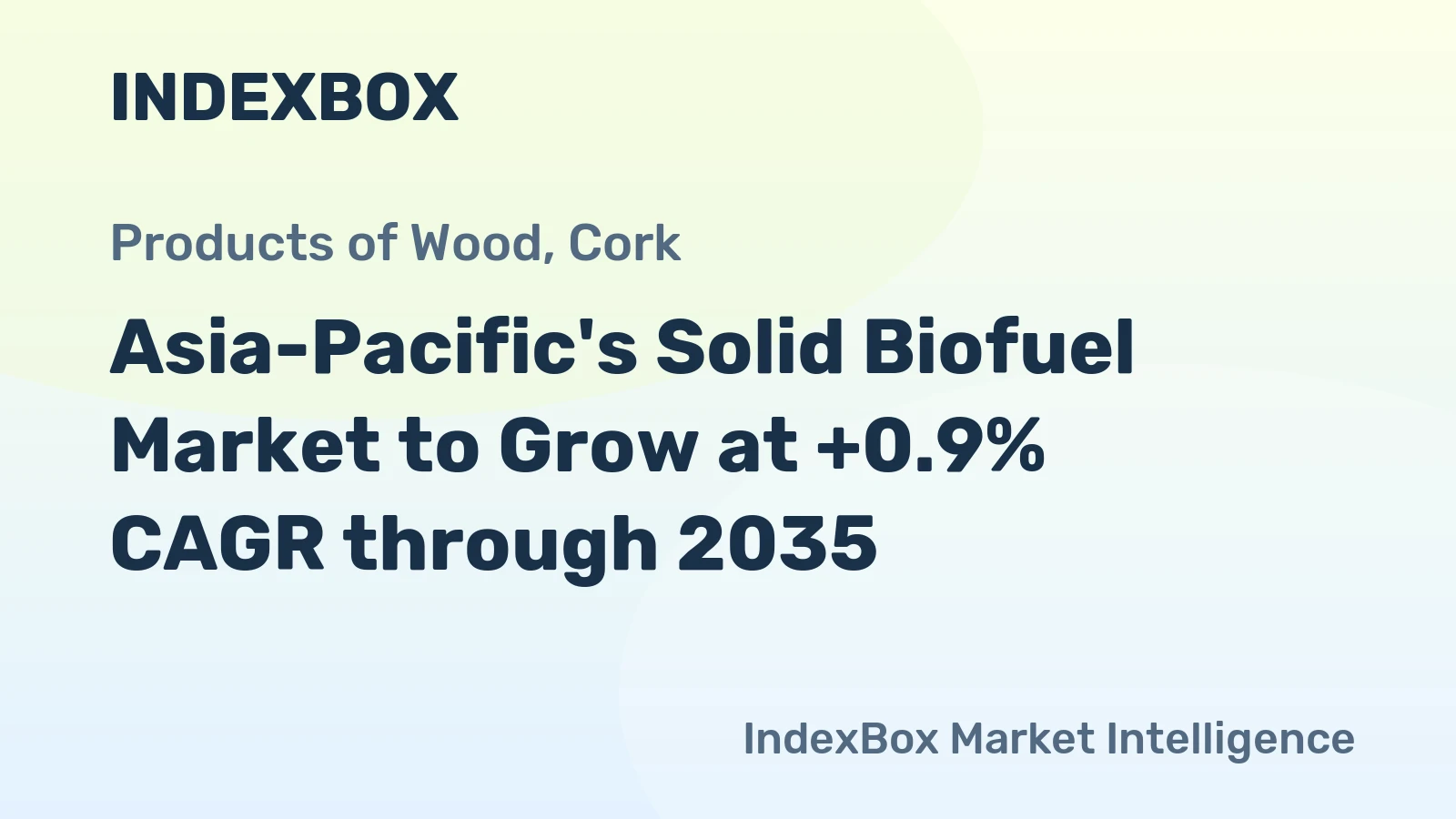Asia-Pacific's Solid Biofuel Market to Grow at +0.9% CAGR through 2035
