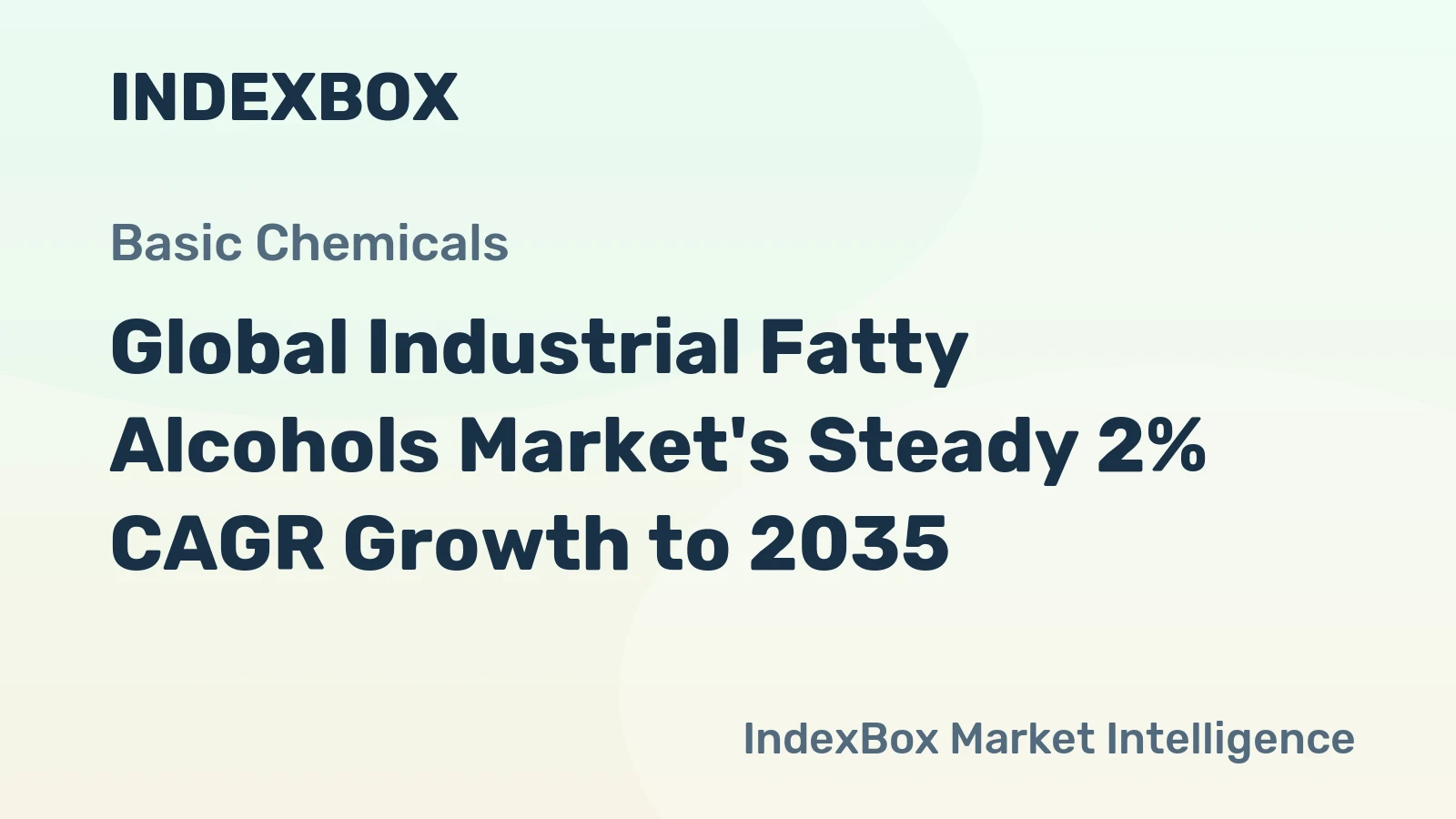 Global Industrial Fatty Alcohols Market's Steady 2% CAGR Growth to 2035
