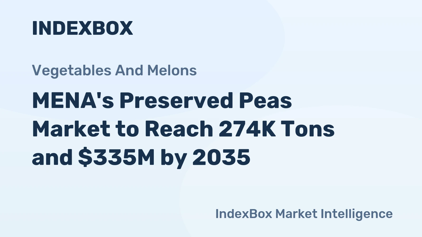 MENA's Preserved Peas Market to Reach 274K Tons and $335M by 2035