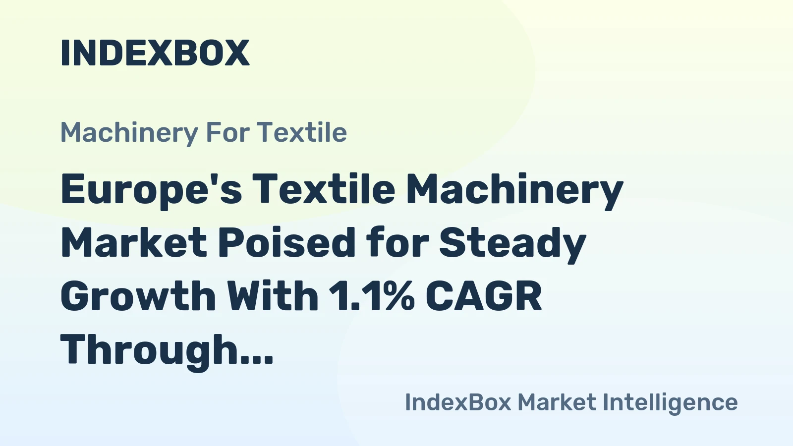 Europe's Textile Machinery Market Poised for Steady Growth With 1.1% CAGR Through 2035