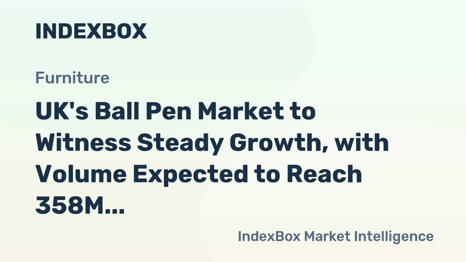 UK's Ball Pen Market to Witness Steady Growth, with Volume Expected to Reach 358M Units and Value $135M by 2035