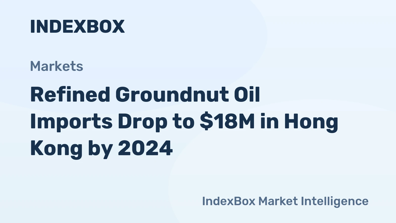 Refined Groundnut Oil Imports Drop to $18M in Hong Kong by 2024