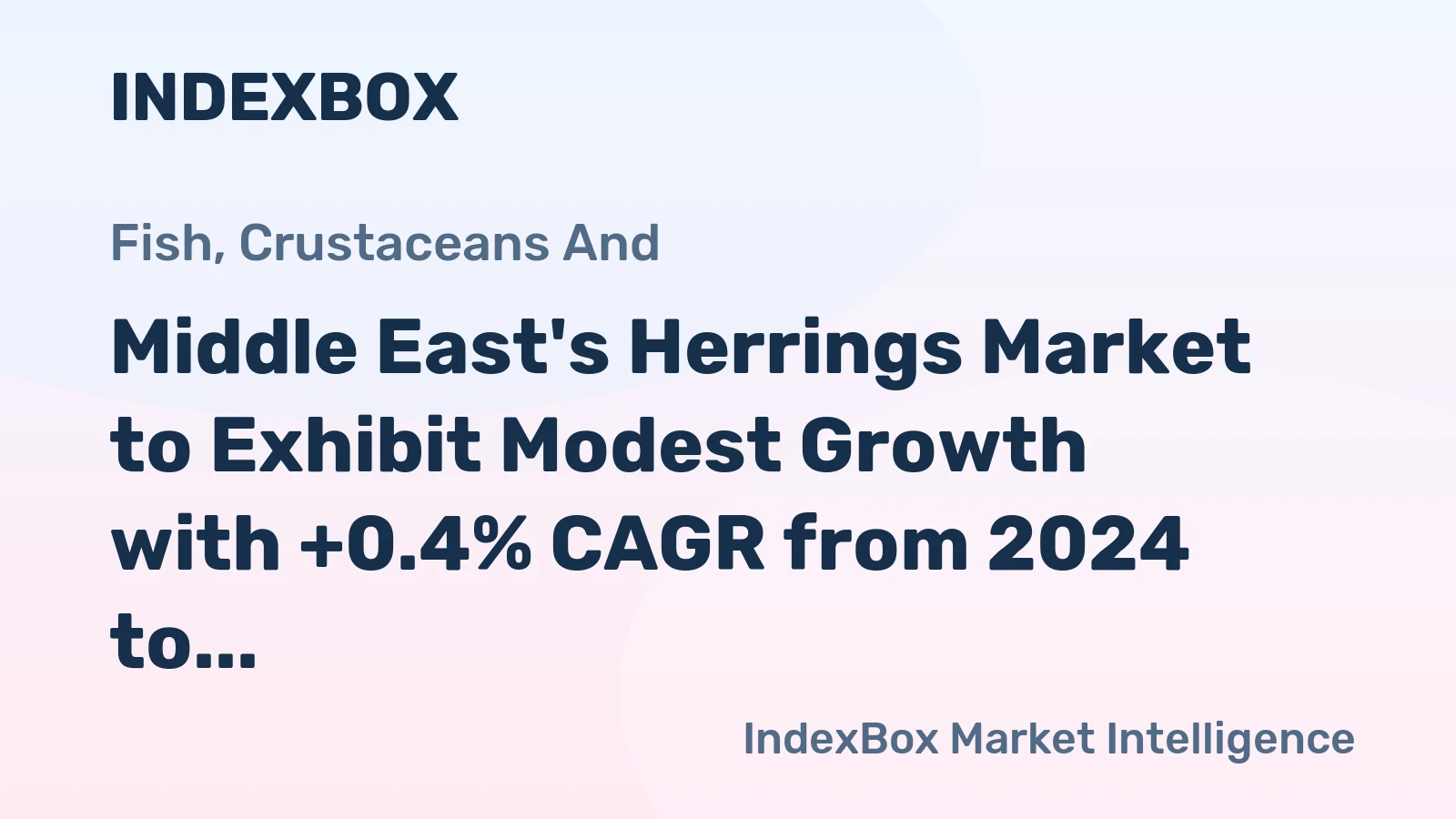 Middle East's Herrings Market to Exhibit Modest Growth with +0.4% CAGR from 2024 to 2035