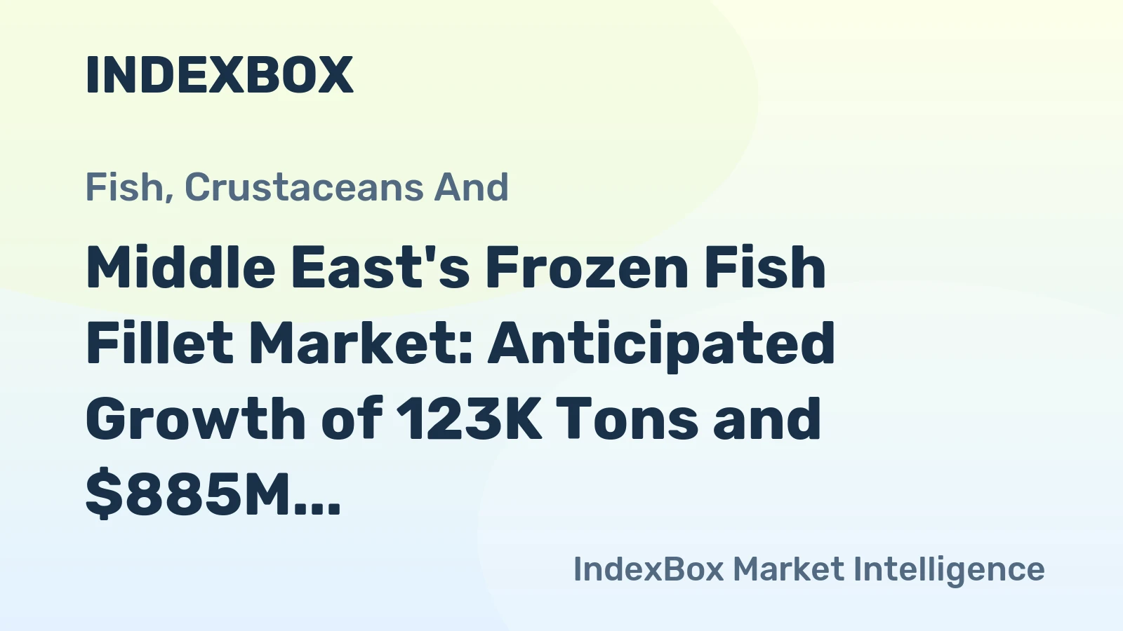 Middle East's Frozen Fish Fillet Market: Anticipated Growth of 123K Tons and $885M by 2035
