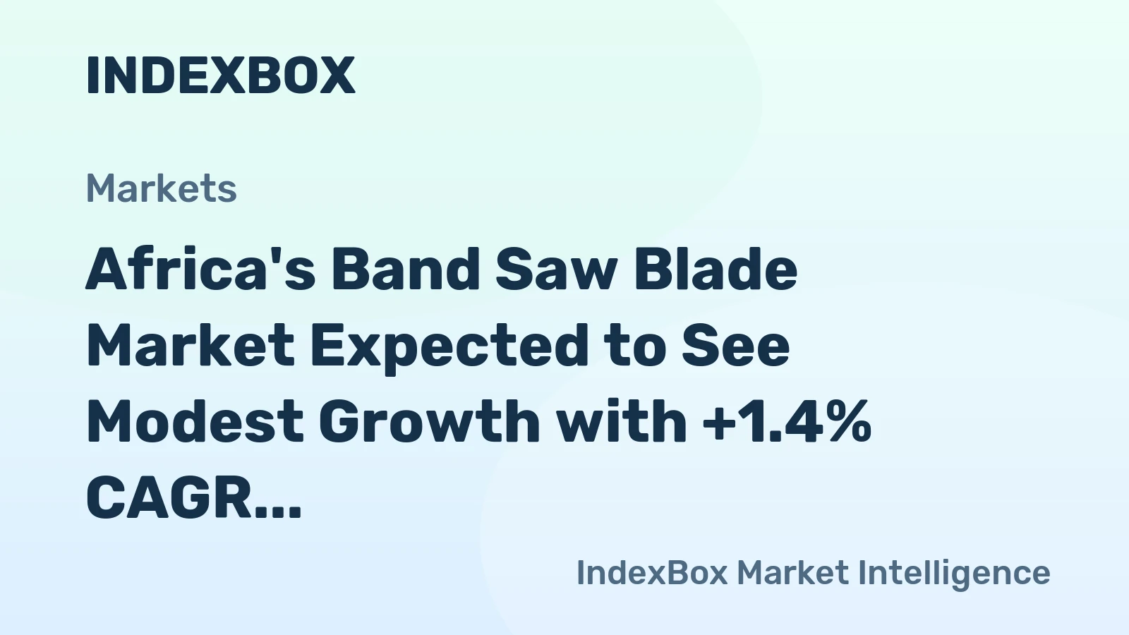 Africa's Band Saw Blade Market Expected to See Modest Growth with +1.4% CAGR Over Next Decade