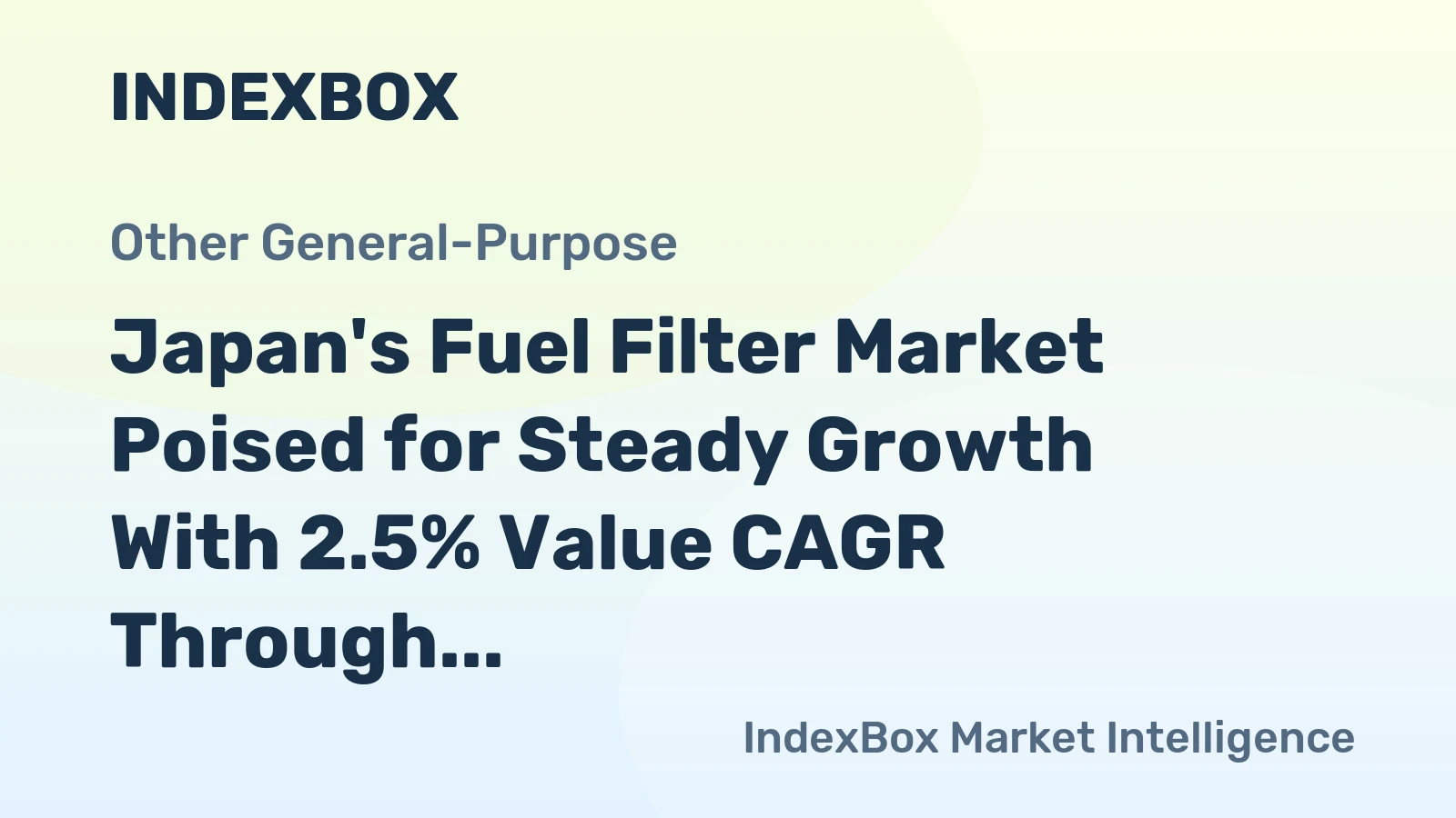 Japan's Fuel Filter Market Poised for Steady Growth With 2.5% Value CAGR Through 2035