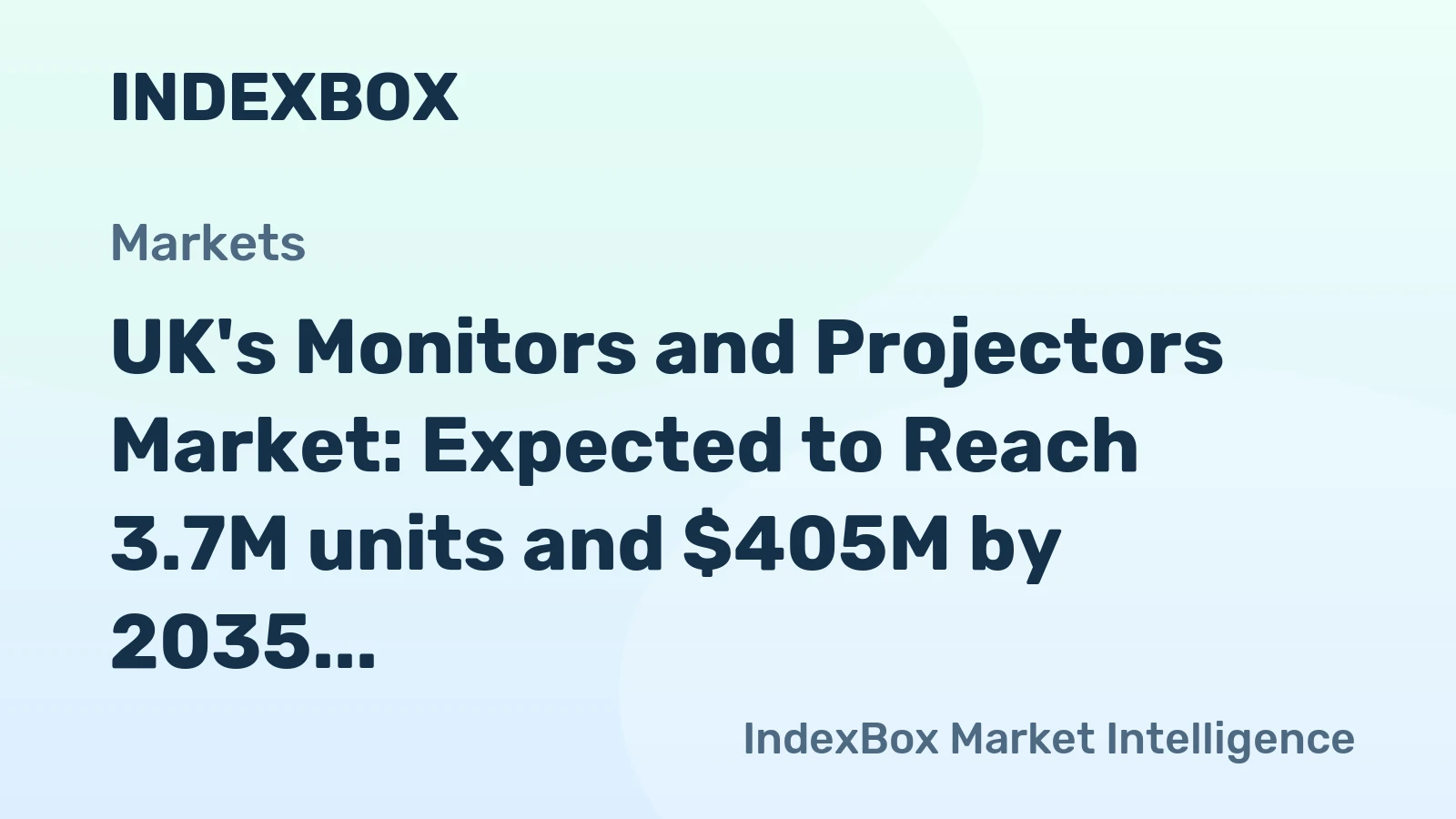 UK's Monitors and Projectors Market: Expected to Reach 3.7M units and $405M by 2035