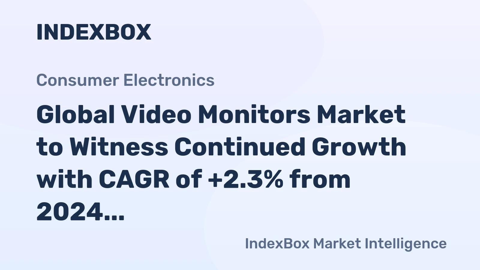 Global Video Monitors Market to Witness Continued Growth with CAGR of +2.3% from 2024 to 2035