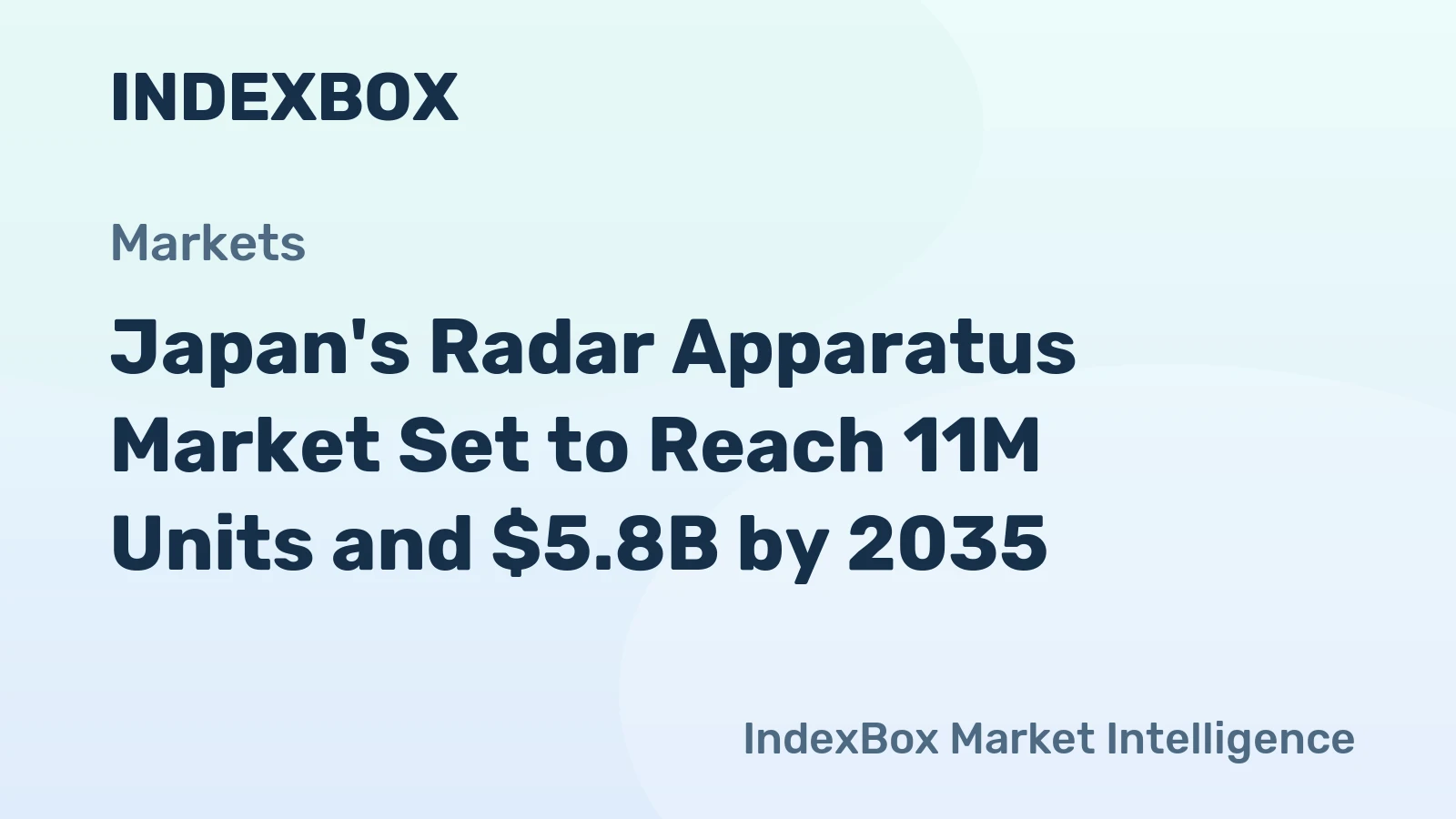 Japan's Radar Apparatus Market Set to Reach 11M Units and $5.8B by 2035