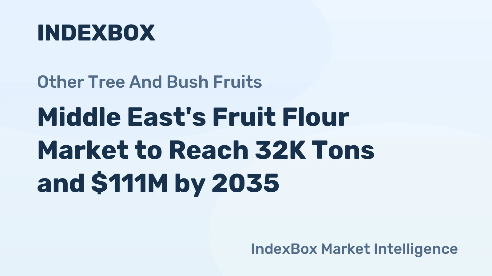 Middle East's Fruit Flour Market to Reach 32K Tons and $111M by 2035