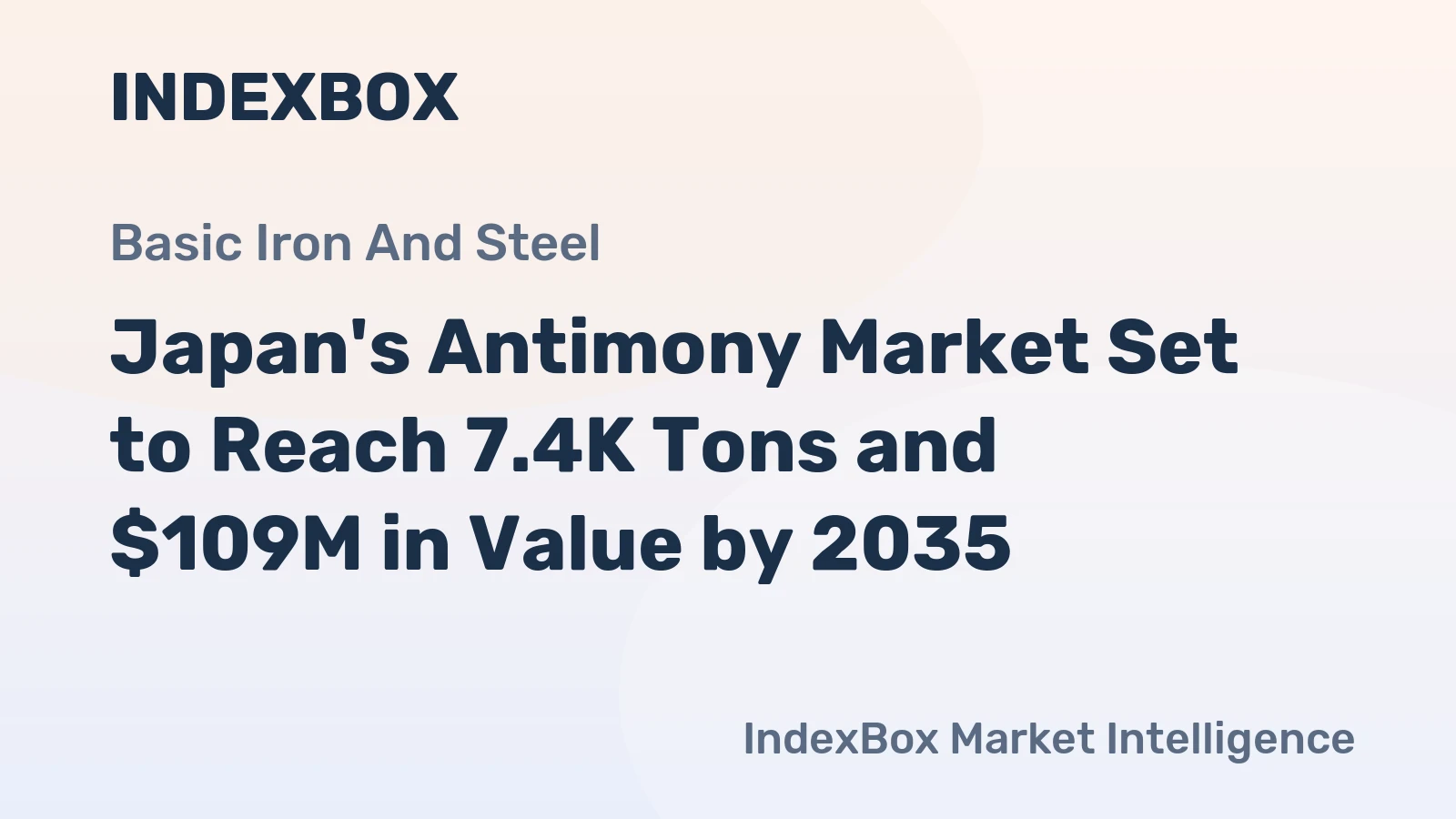 Japan's Antimony Market Set to Reach 7.4K Tons and $109M in Value by 2035