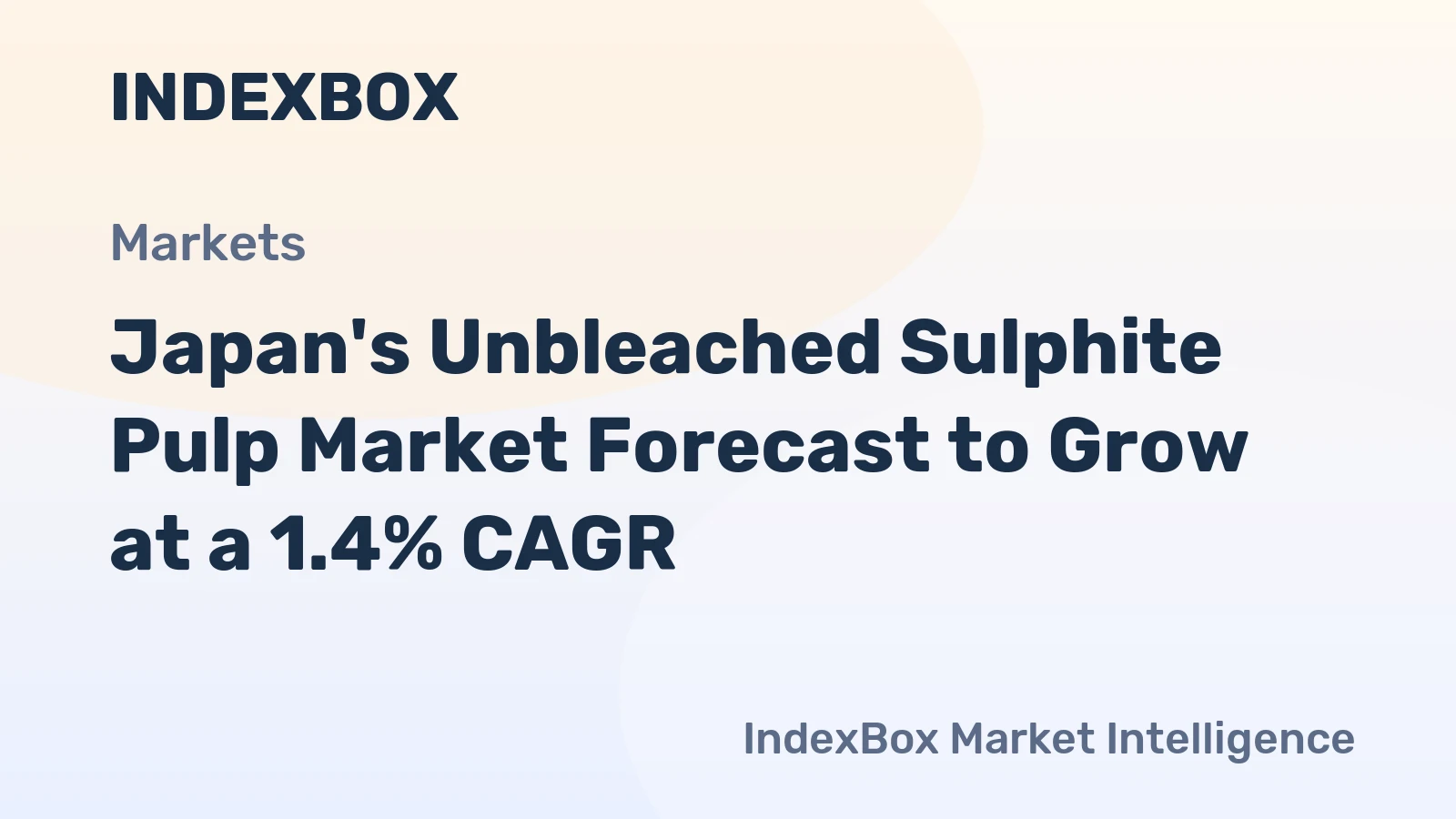 Japan's Unbleached Sulphite Pulp Market Forecast to Grow at a 1.4% CAGR