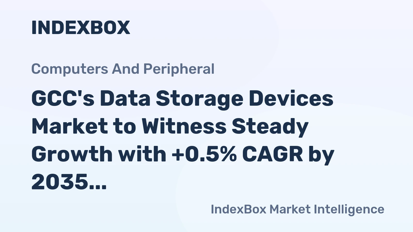 GCC's Data Storage Devices Market to Witness Steady Growth with +0.5% CAGR by 2035