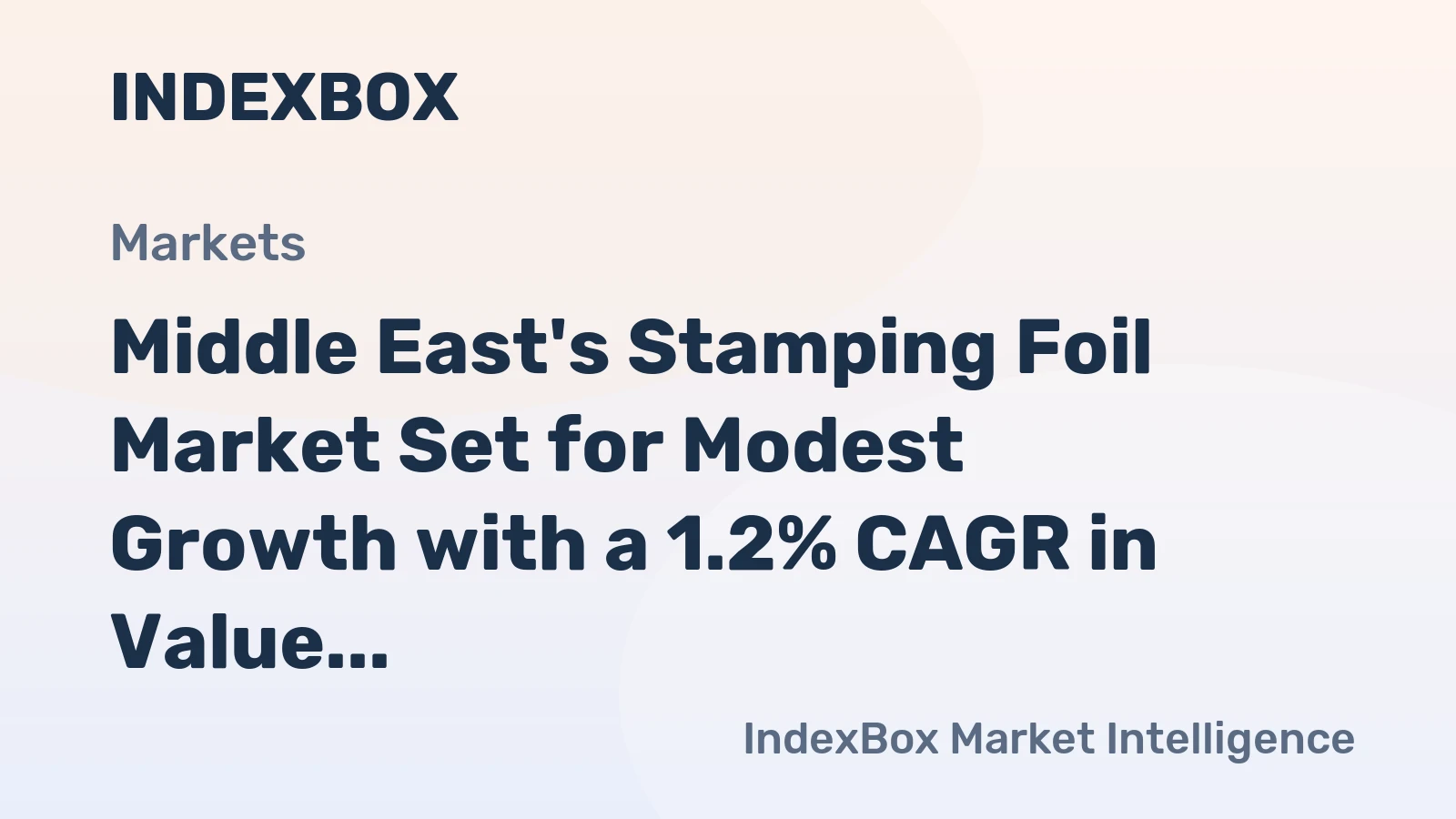 Middle East's Stamping Foil Market Set for Modest Growth with a 1.2% CAGR in Value