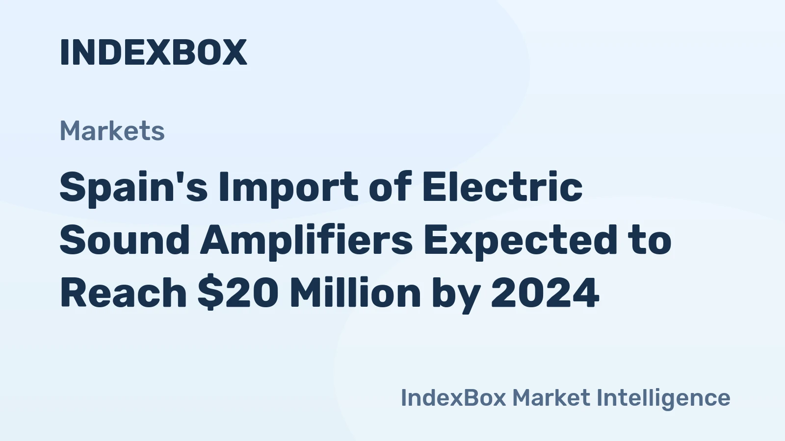 Spain's Import of Electric Sound Amplifiers Expected to Reach $20 Million by 2024