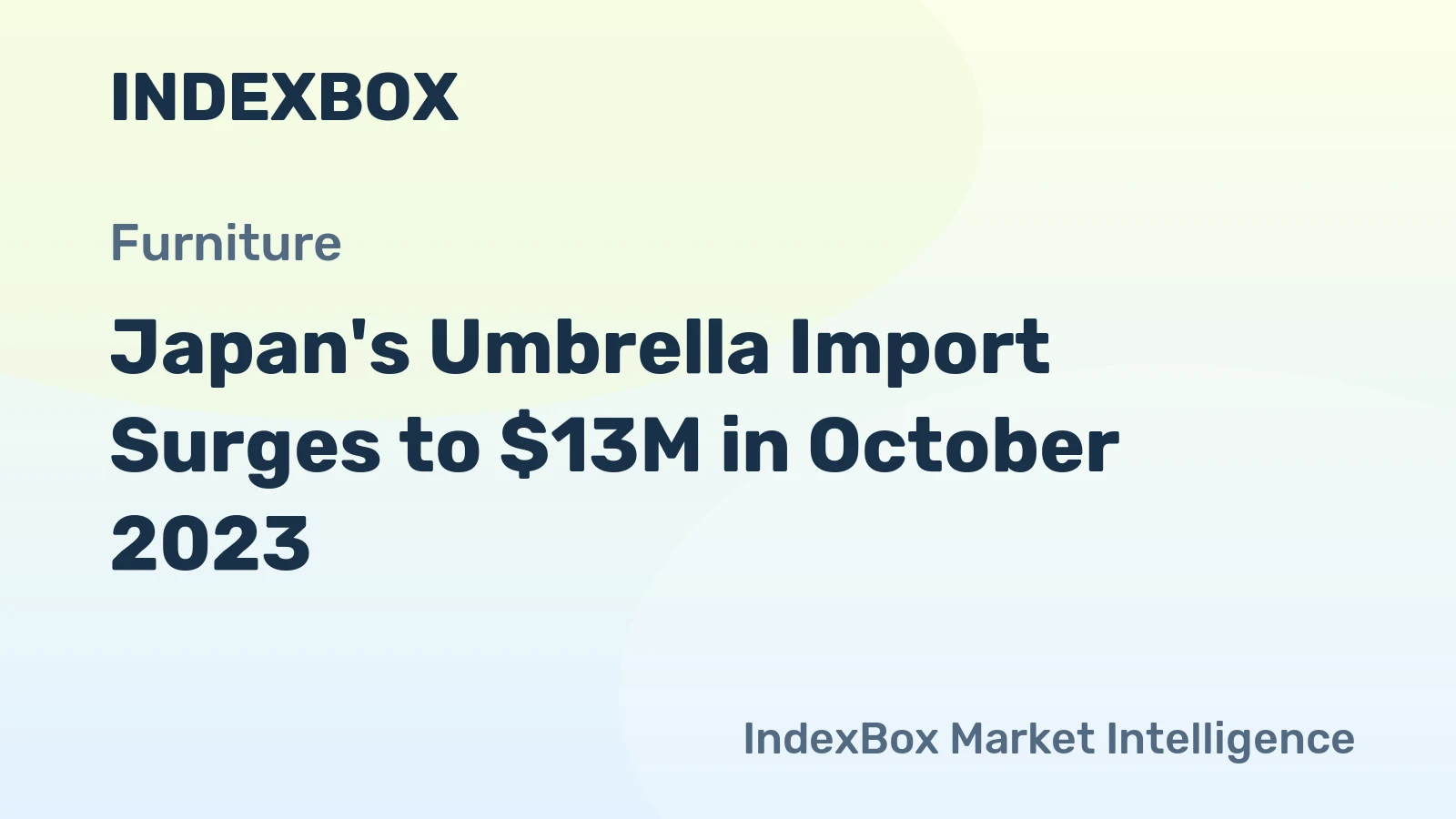 Japan's Umbrella Import Surges to $13M in October 2023