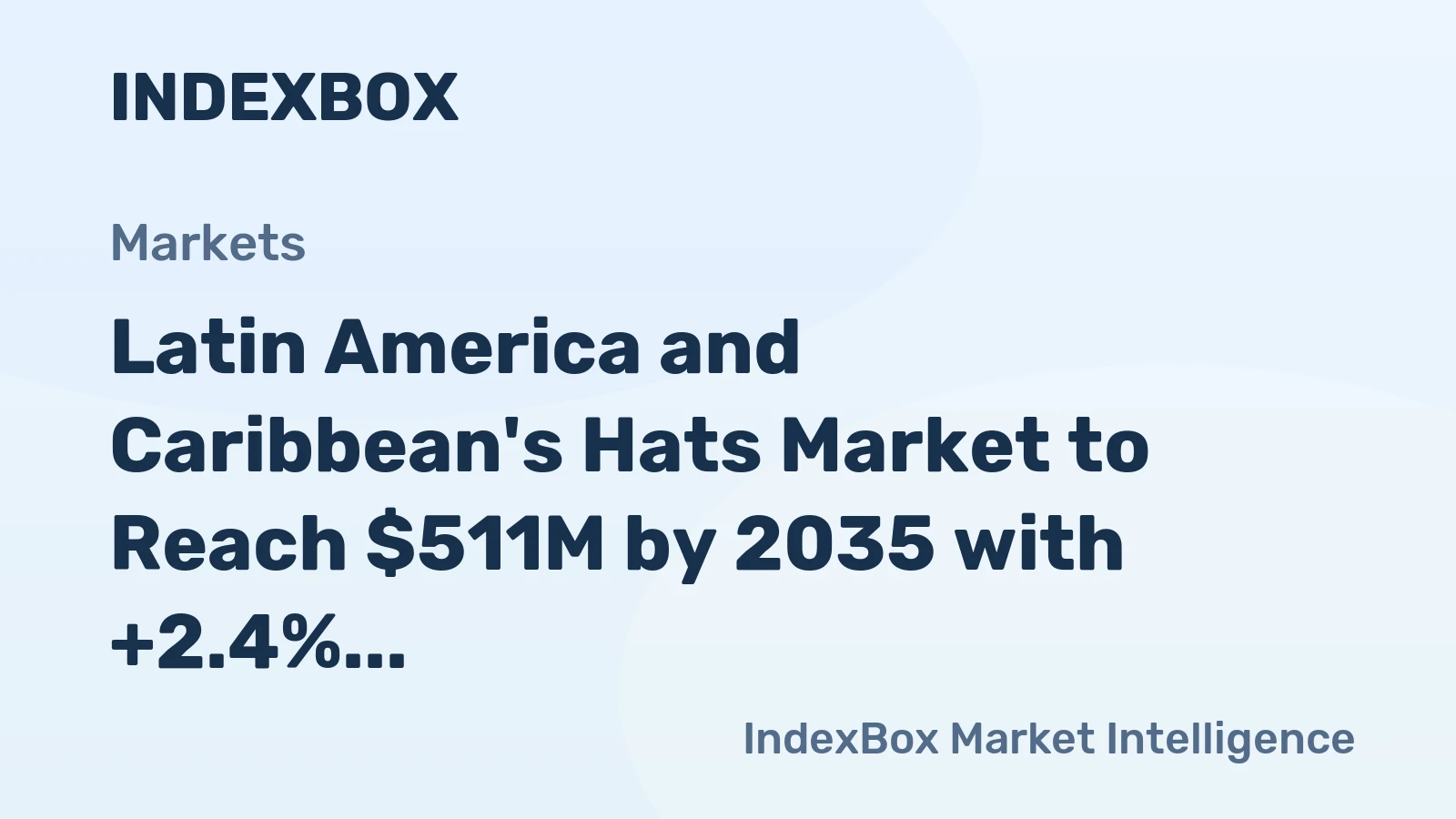 Latin America and Caribbean's Hats Market to Reach $511M by 2035 with +2.4% CAGR Growth